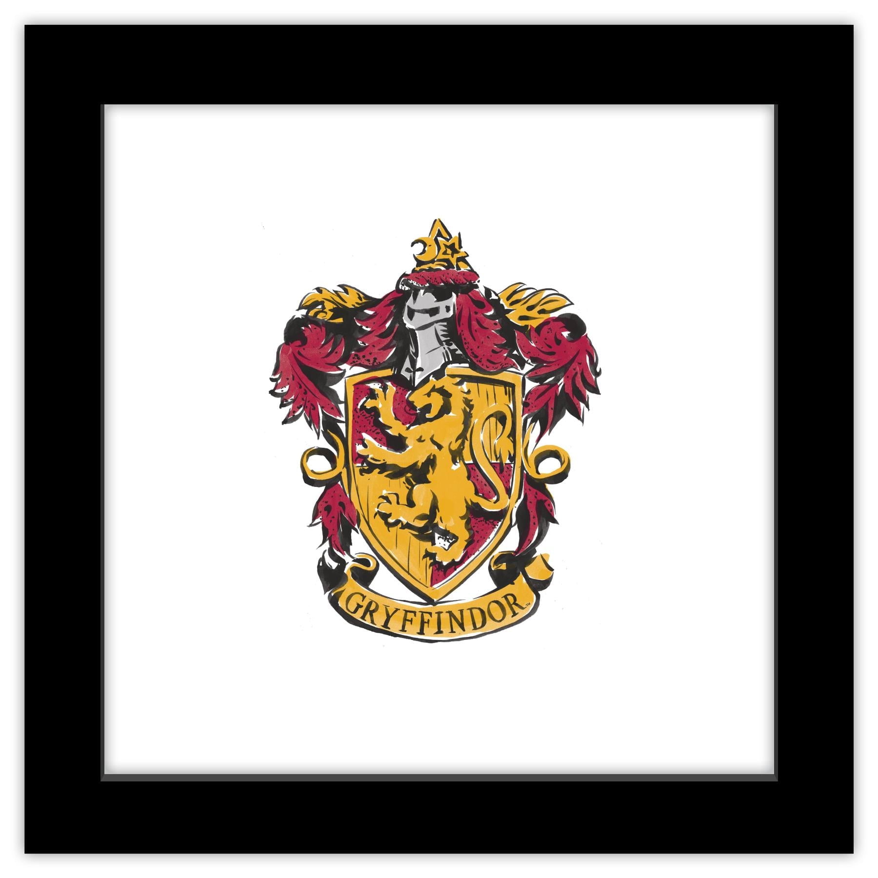 Gallery Pops Harry Potter - Gryffindor Crest Scroll Wall Art, Black ...