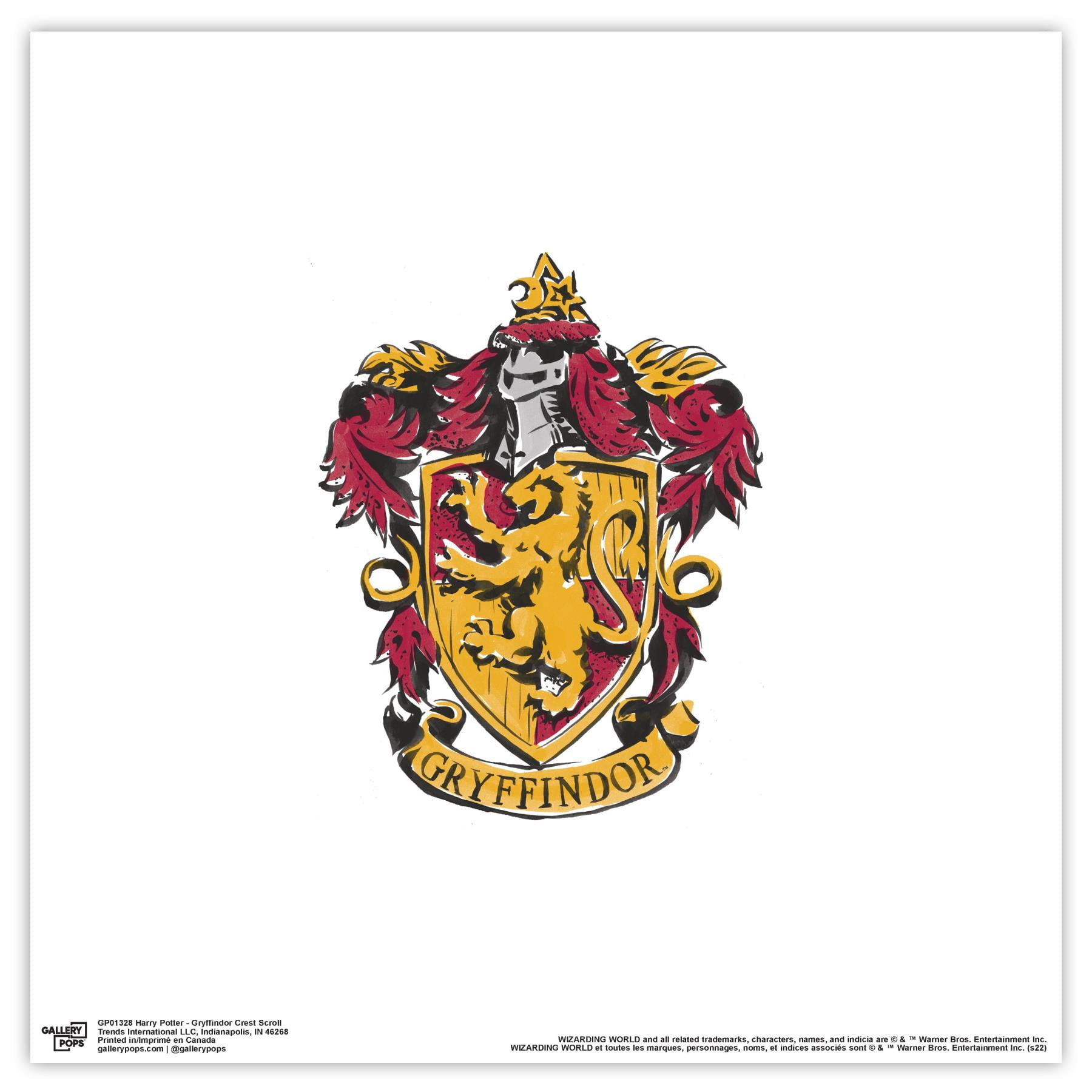 Gallery Pops Harry Potter - Gryffindor Crest Scroll Wall Art, Unframed ...