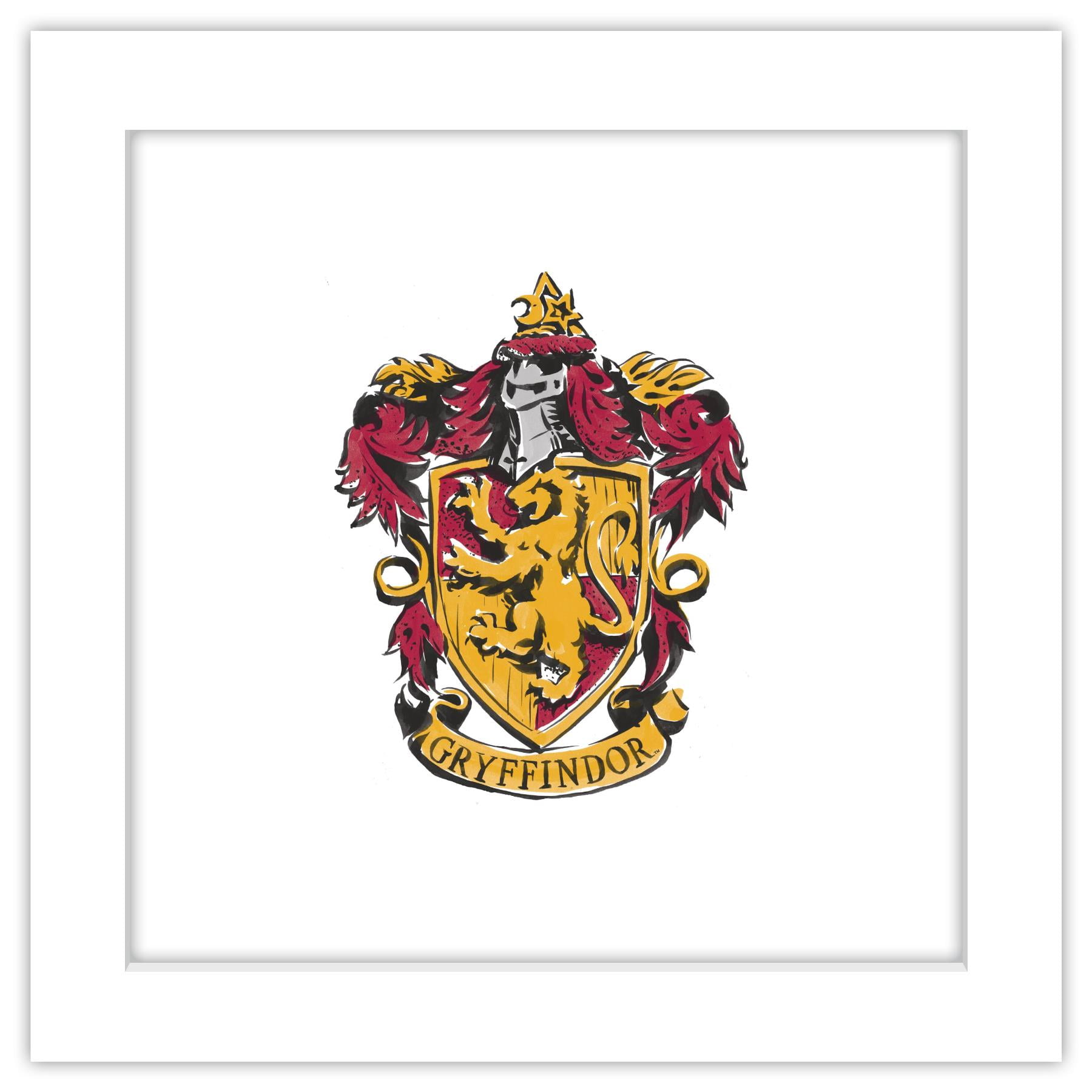 Gallery Pops Harry Potter - Gryffindor Crest Scroll Wall Art, White ...