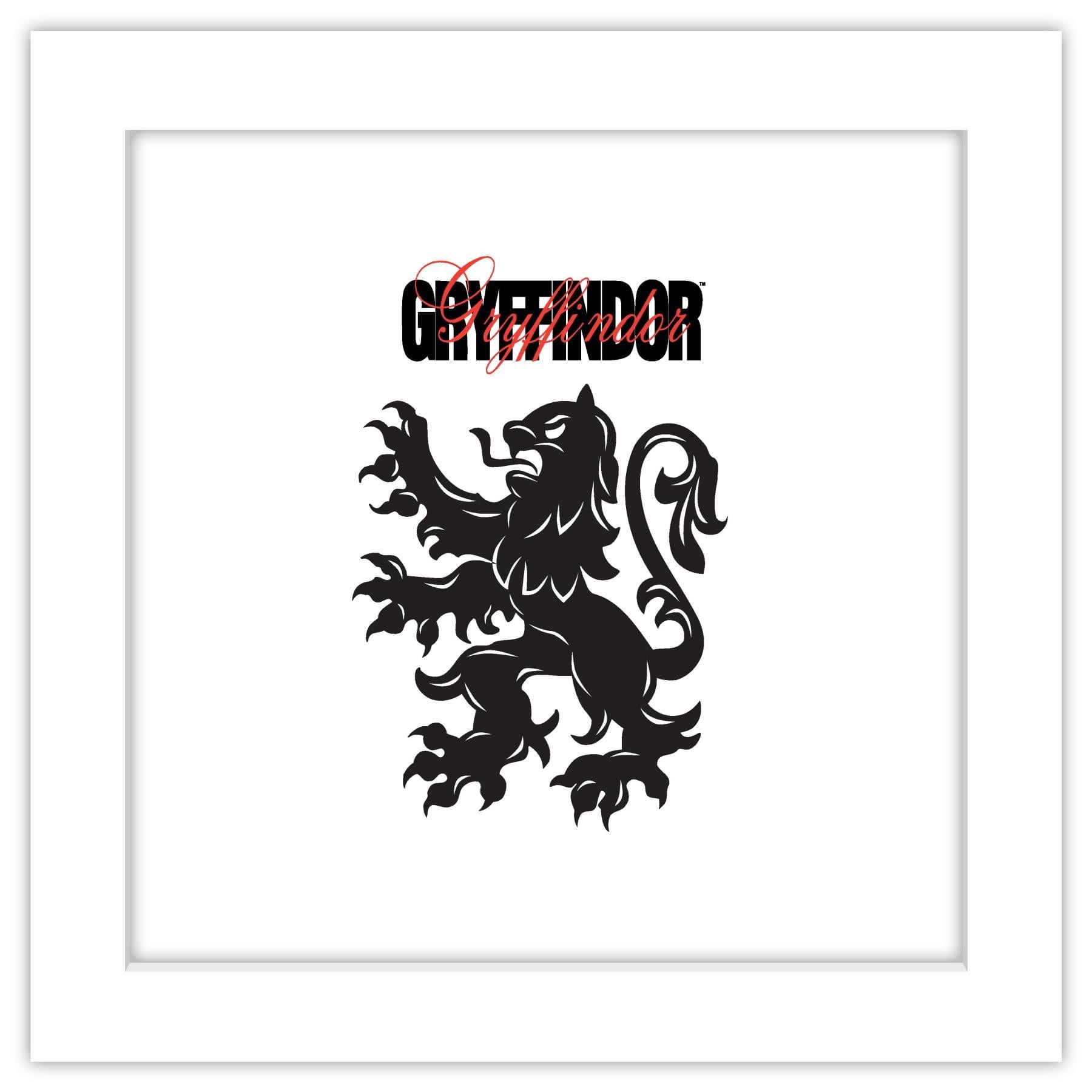 Gallery Pops Harry Potter - Gryffindor Icon Wall Art, White Framed ...