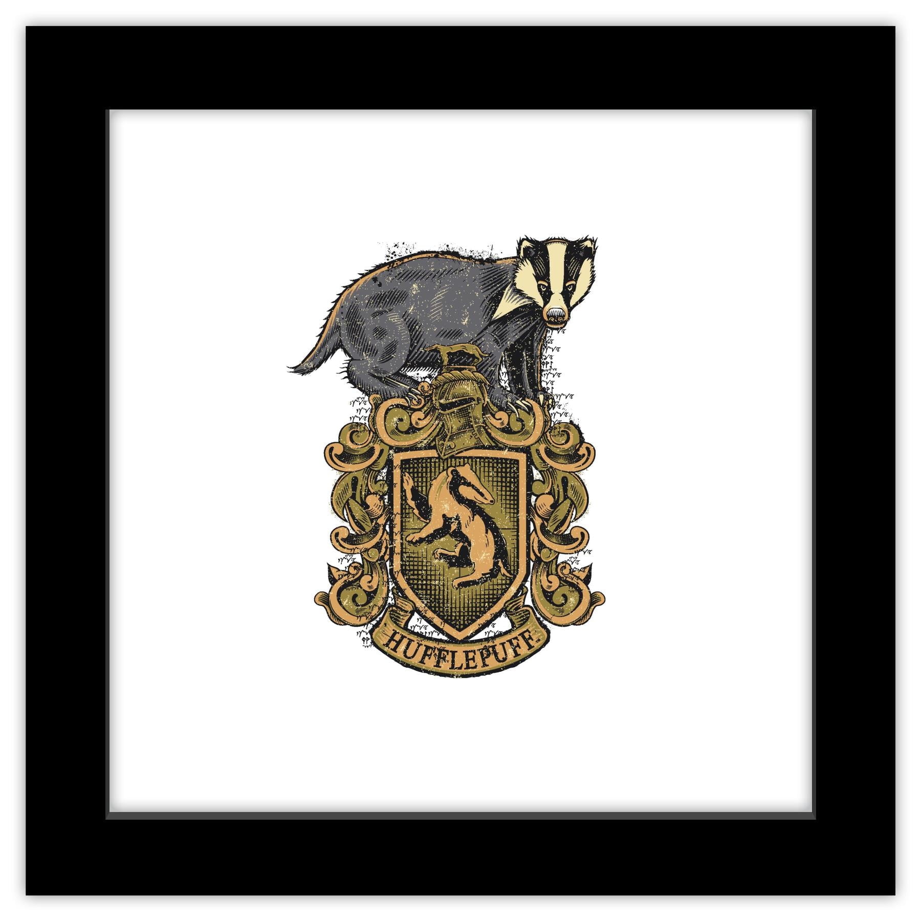 Gallery Pops Harry Potter - Hufflepuff Crest Graphic Wall Art, Black ...