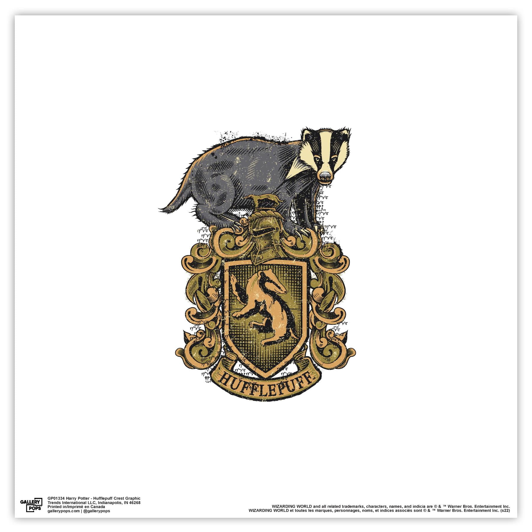 Gallery Pops Harry Potter - Hufflepuff Crest Graphic Wall Art, Unframed ...
