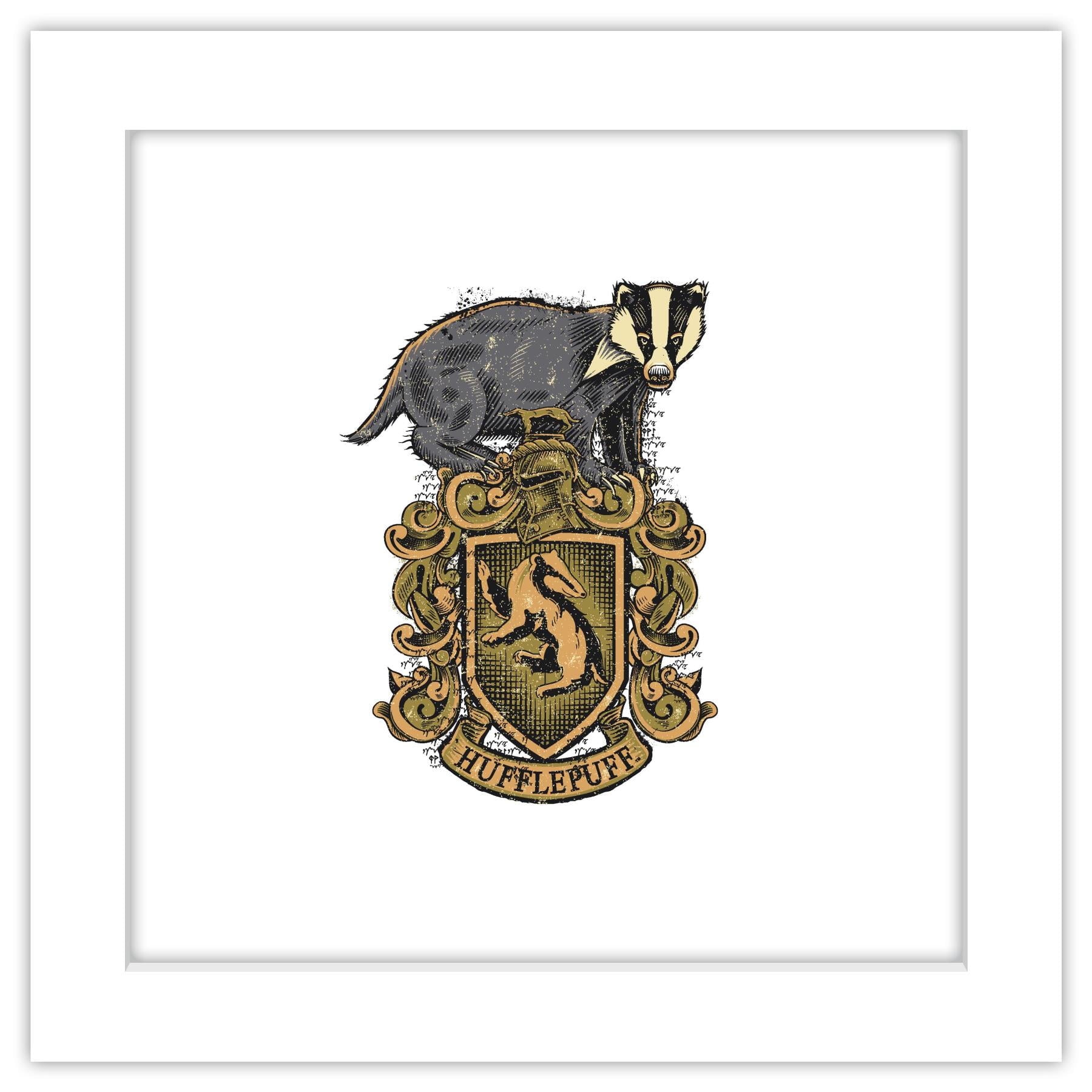 Gallery Pops Harry Potter - Hufflepuff Crest Graphic Wall Art, White ...