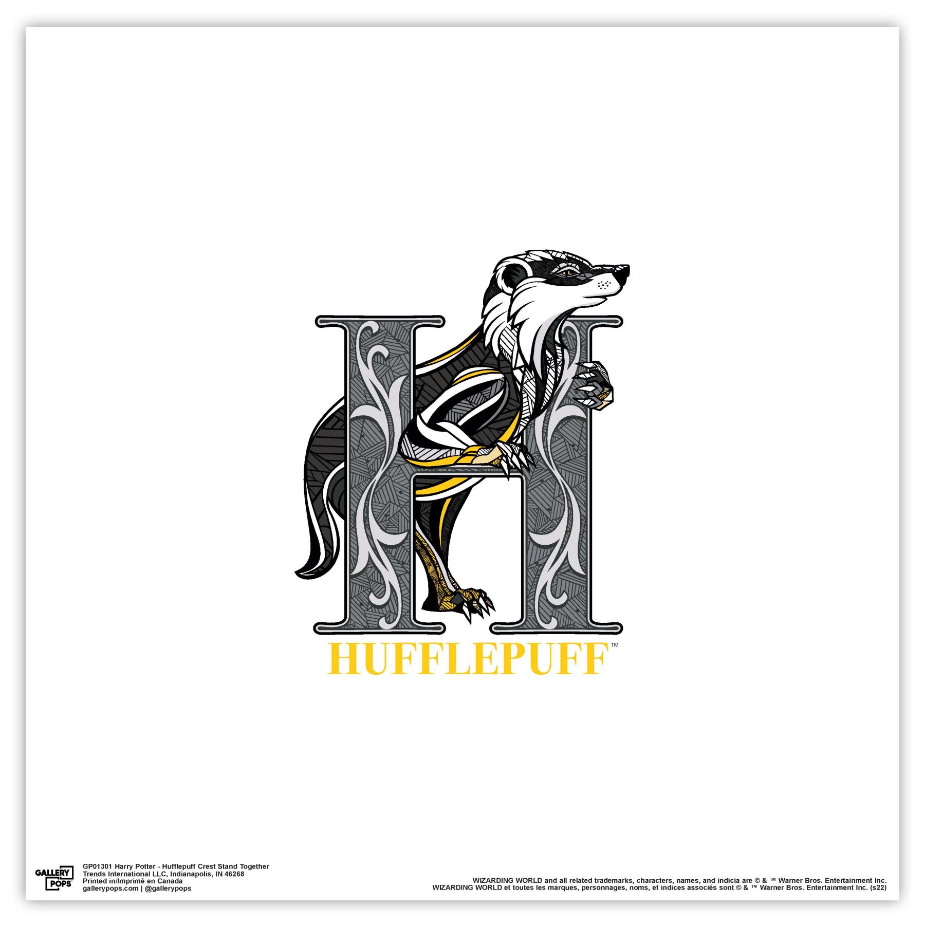Gallery Pops Harry Potter - Hufflepuff Crest Stand Together Wall Art ...