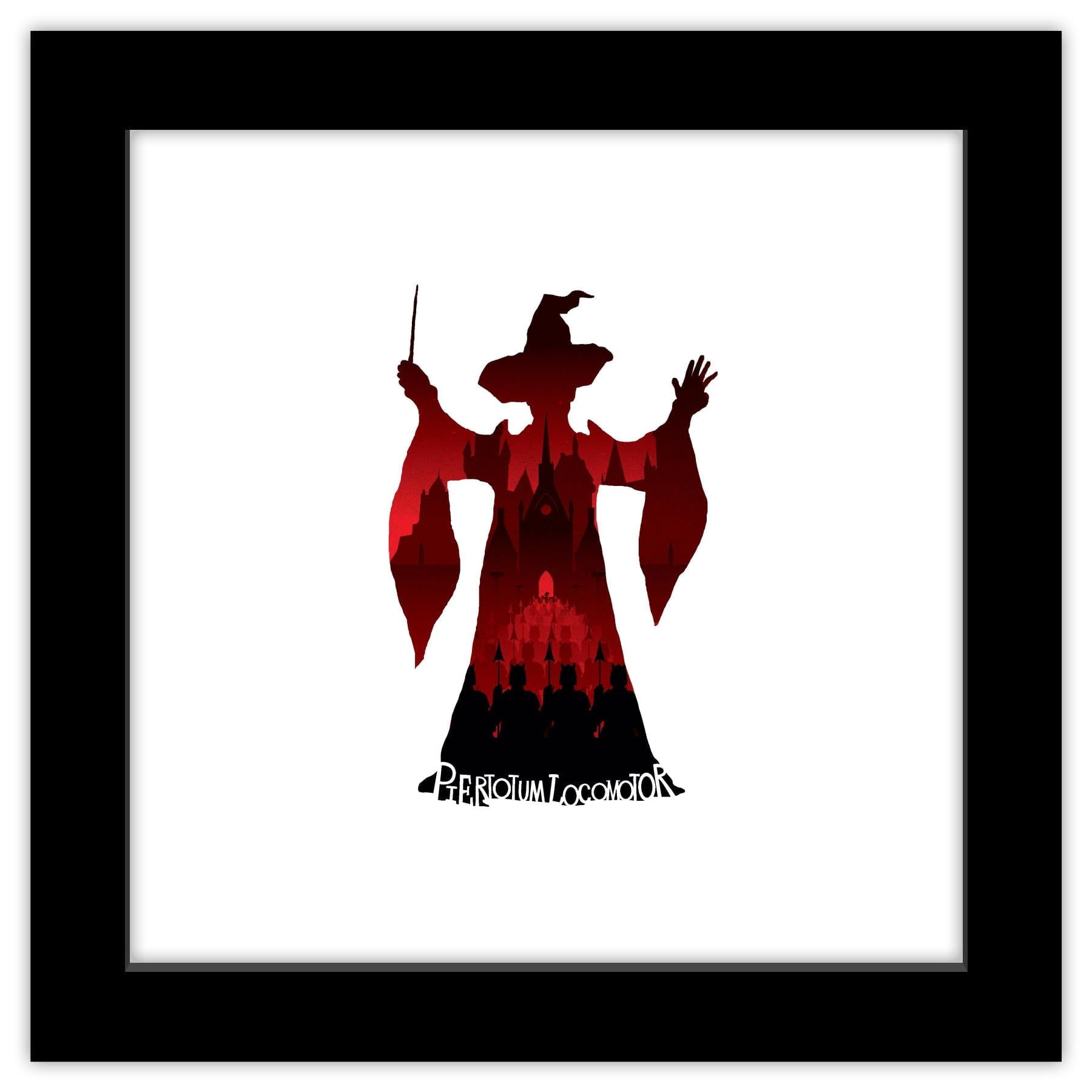 Gallery Pops Harry Potter - Piertotum Locomotor Wall Art, Black Framed ...