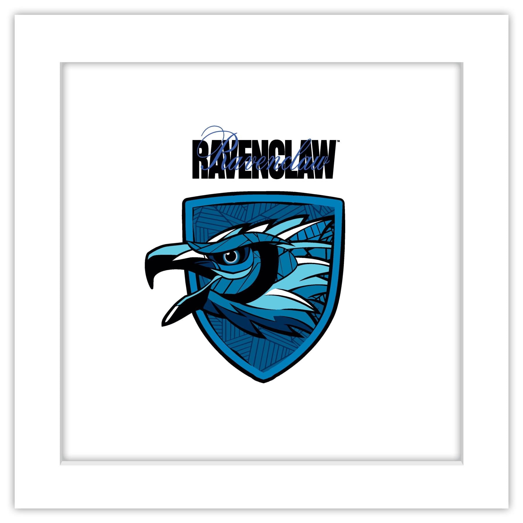 Gallery Pops Harry Potter - Ravenclaw Crest Icon Wall Art, White Framed ...