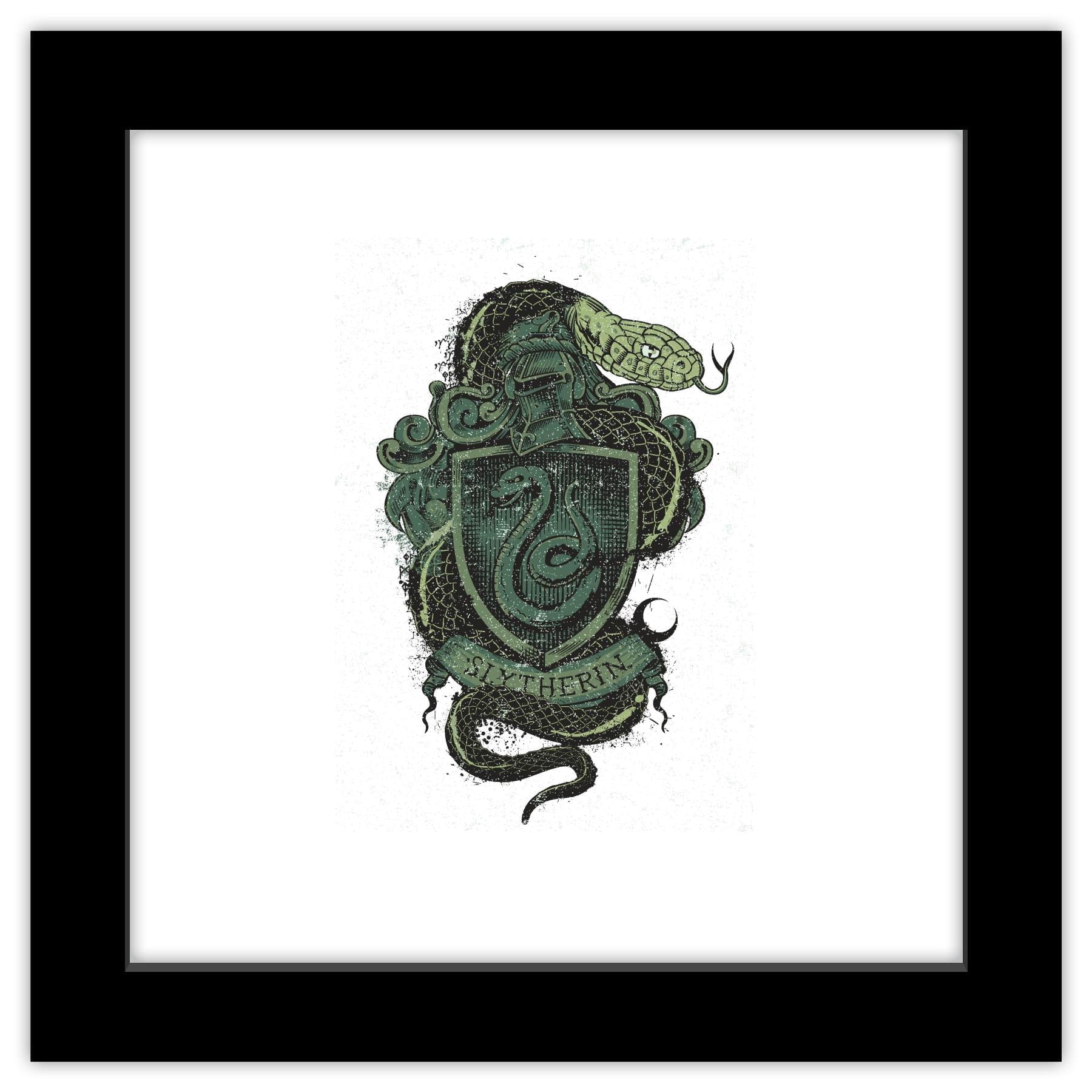 Gallery Pops Harry Potter - Slytherin Crest Graphic Wall Art, Black ...
