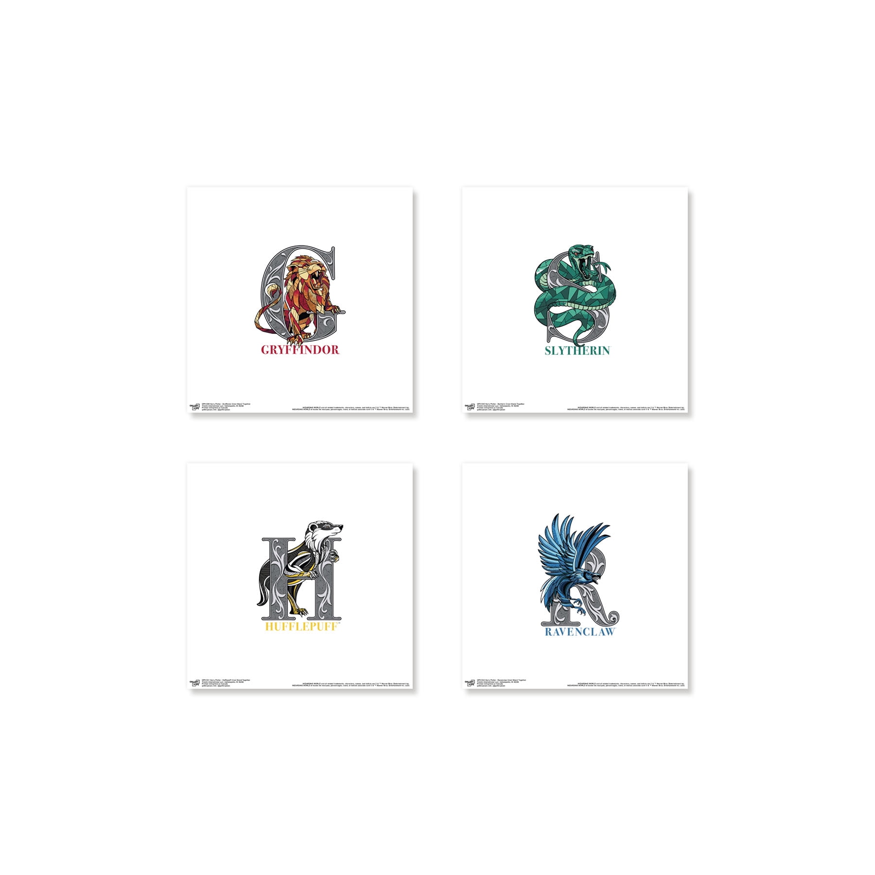 Gallery Pops Harry Potter - Stand Together Crests Wall Art Bundle (4 ...