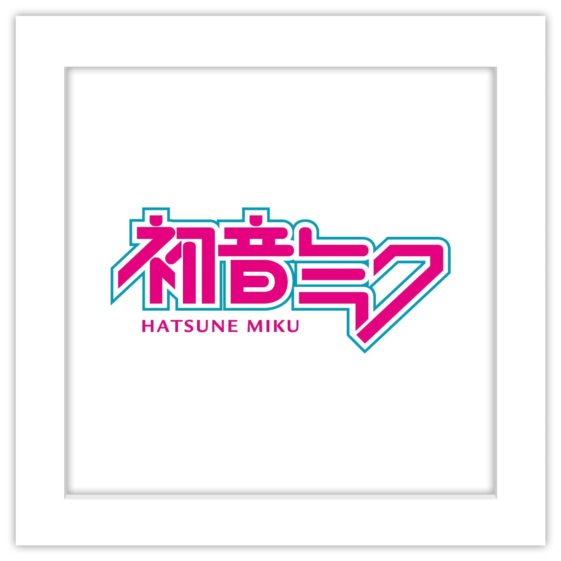 Gallery Pops Hatsune Miku - Hatsune Miku Logo Wall Art, White Framed ...