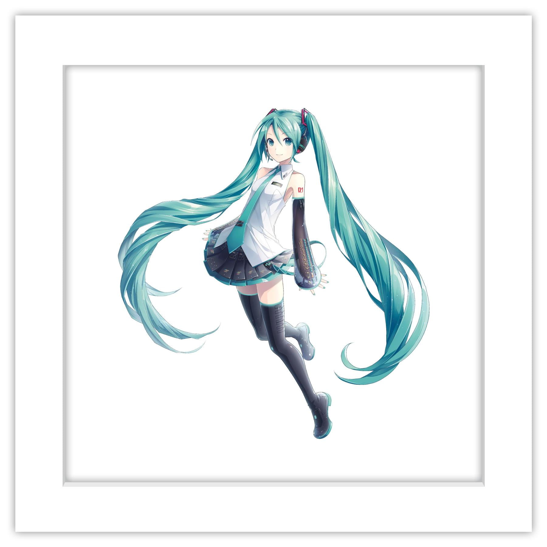 Gallery Pops Hatsune Miku - Hatsune Miku Wall Art, White Framed Version ...