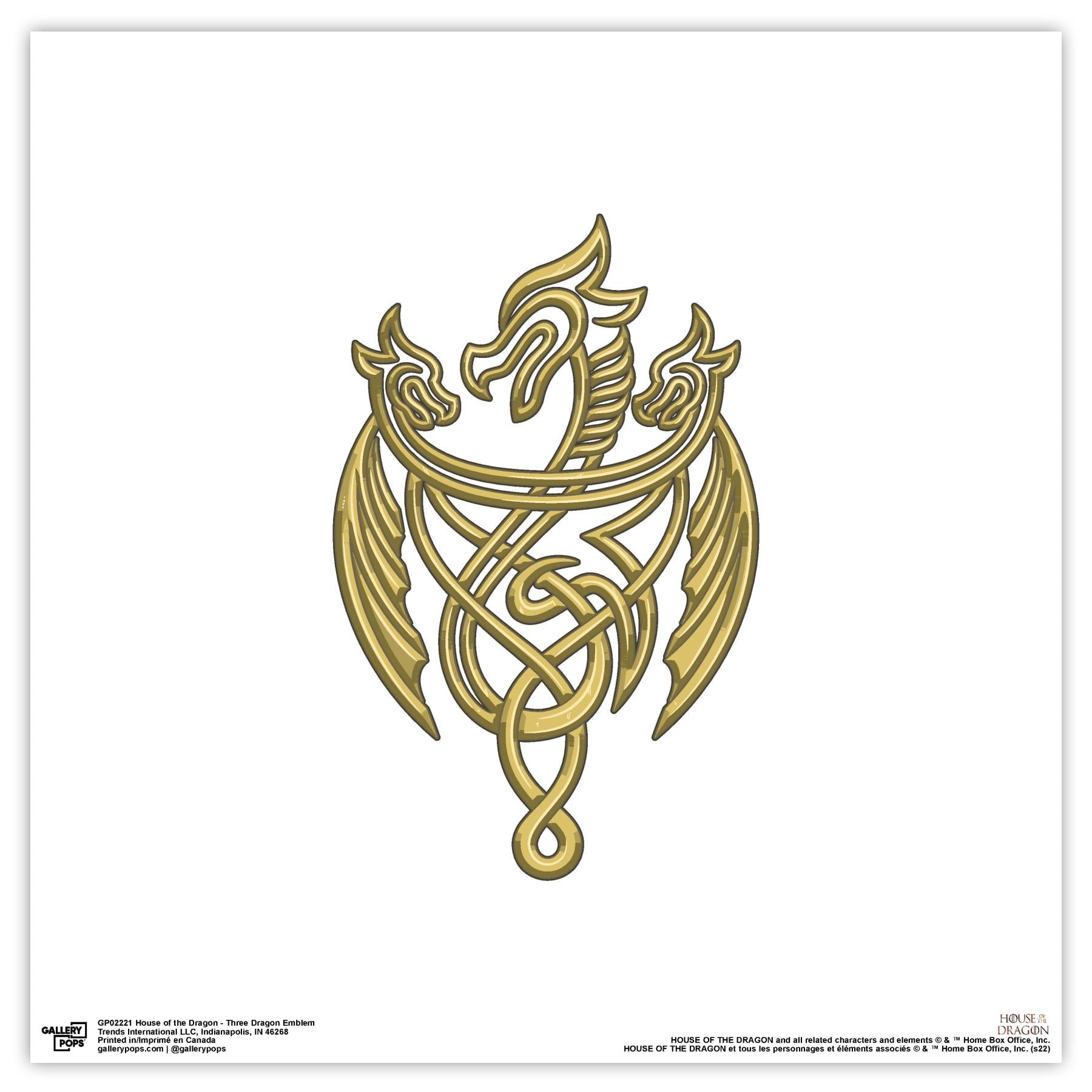 Gallery Pops House of the Dragon - Three Dragon Emblem Wall Art ...