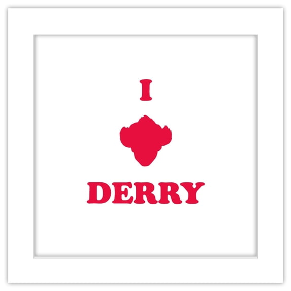 Gallery Pops IT Chapter Two - I Love Derry Wall Art, White Framed ...
