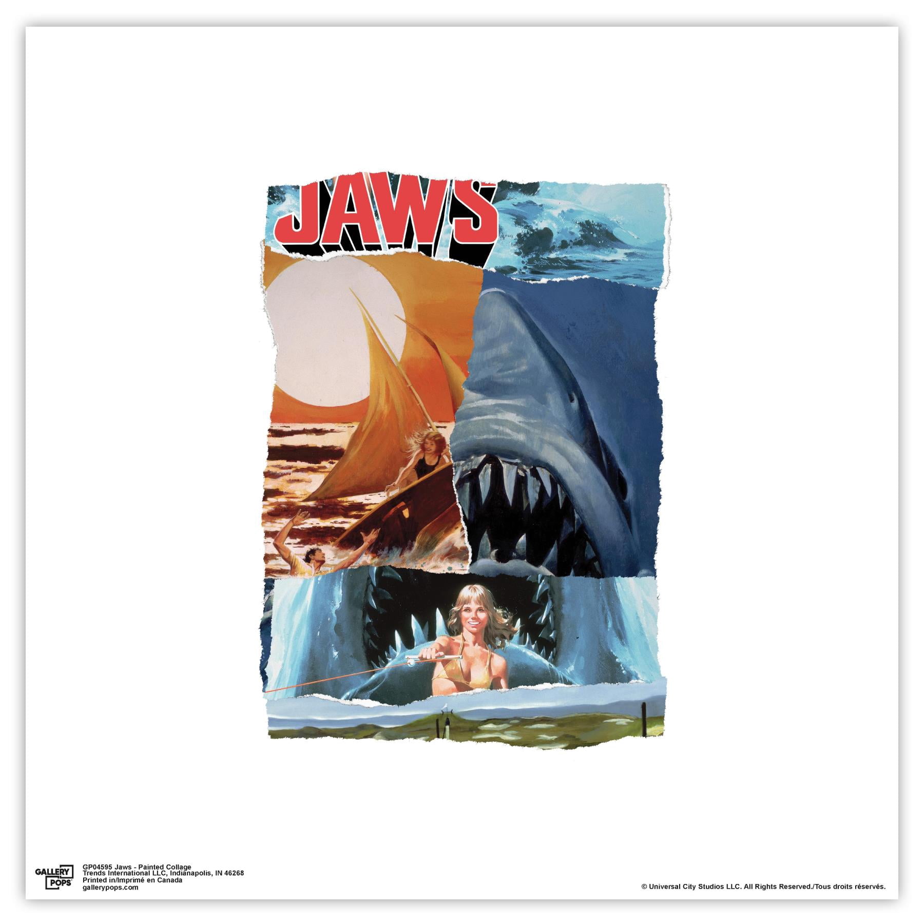 Gallery Pops Jaws - Painted Collage Wall Art, Unframed Version, 12" x ...