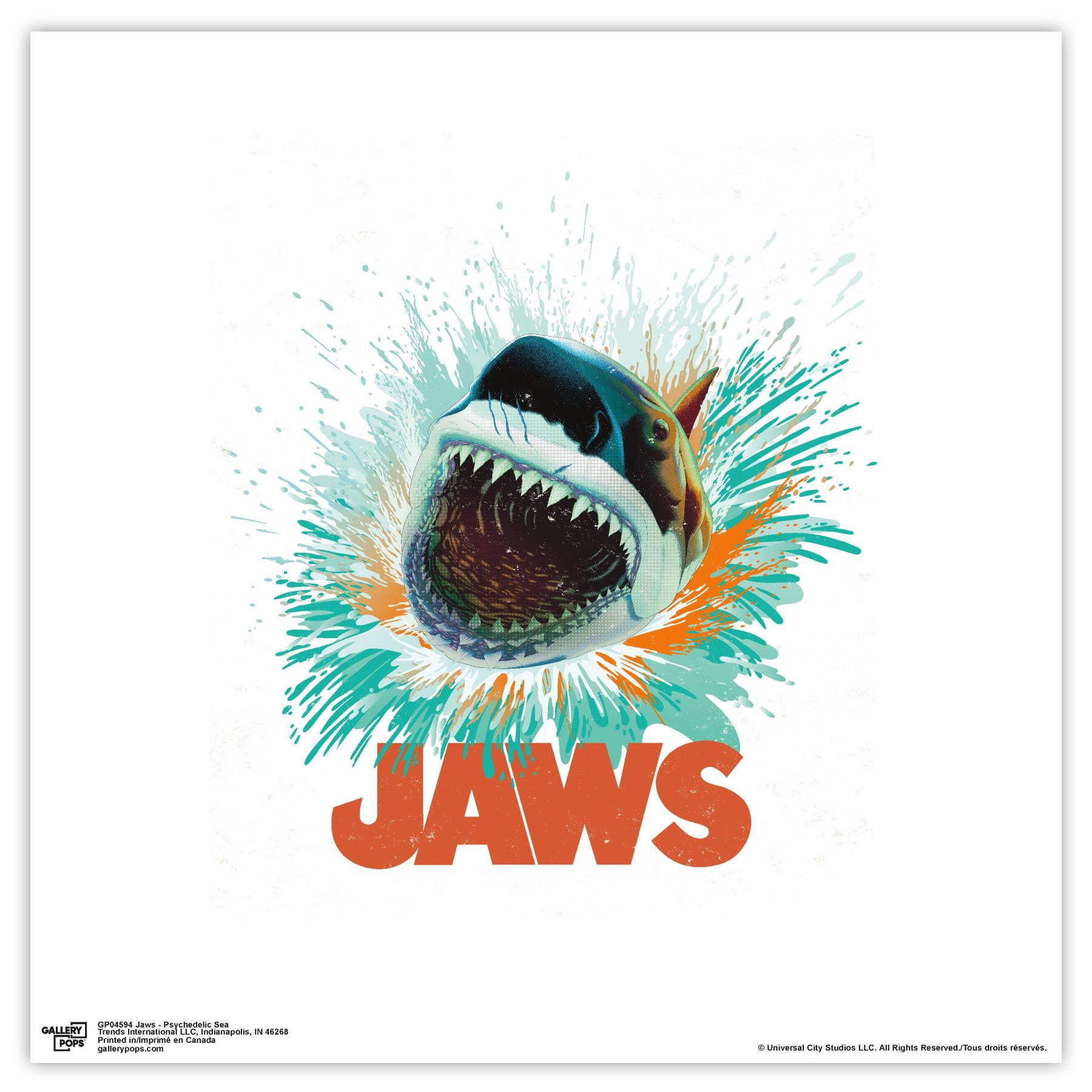 Gallery Pops Jaws - Psychedelic Sea Wall Art, Unframed Version, 12" x ...