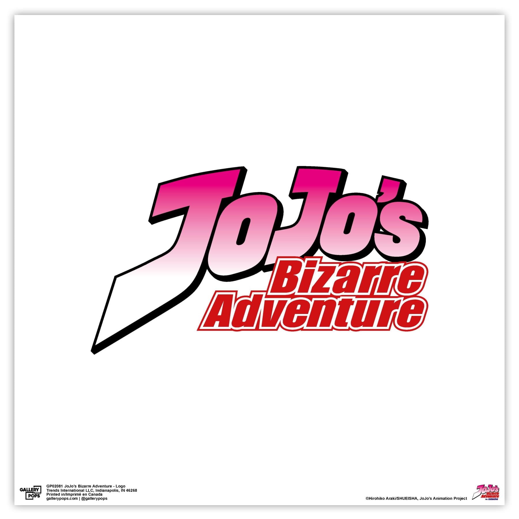 Gallery Pops JoJo's Bizarre Adventure - Logo Wall Art, Unframed Version ...