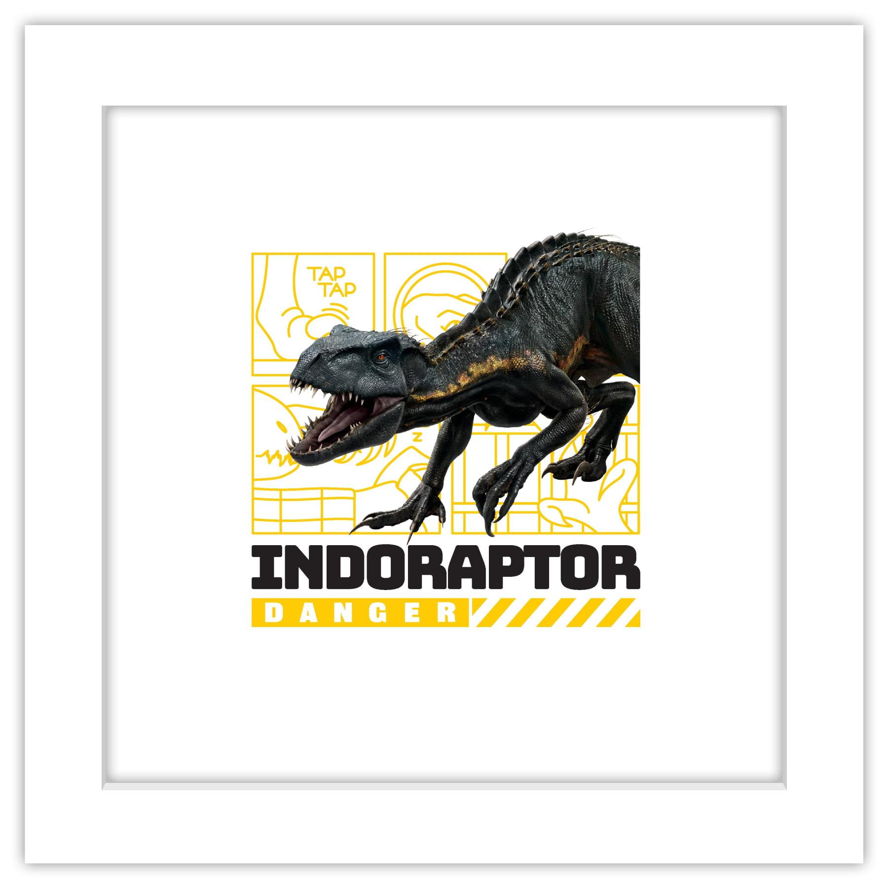 Gallery Pops Jurassic World - Indoraptor Warning Sign Wall Art, White ...