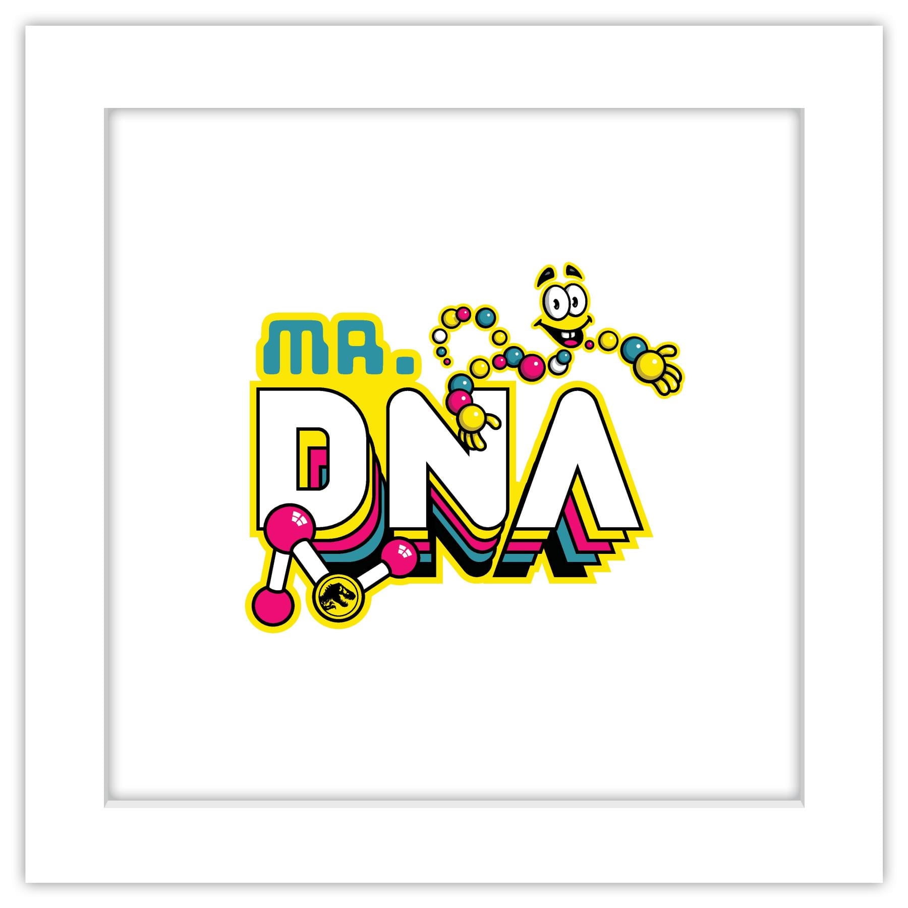 Gallery Pops Jurassic World - Mr. DNA Lab Logo Wall Art, White Framed ...