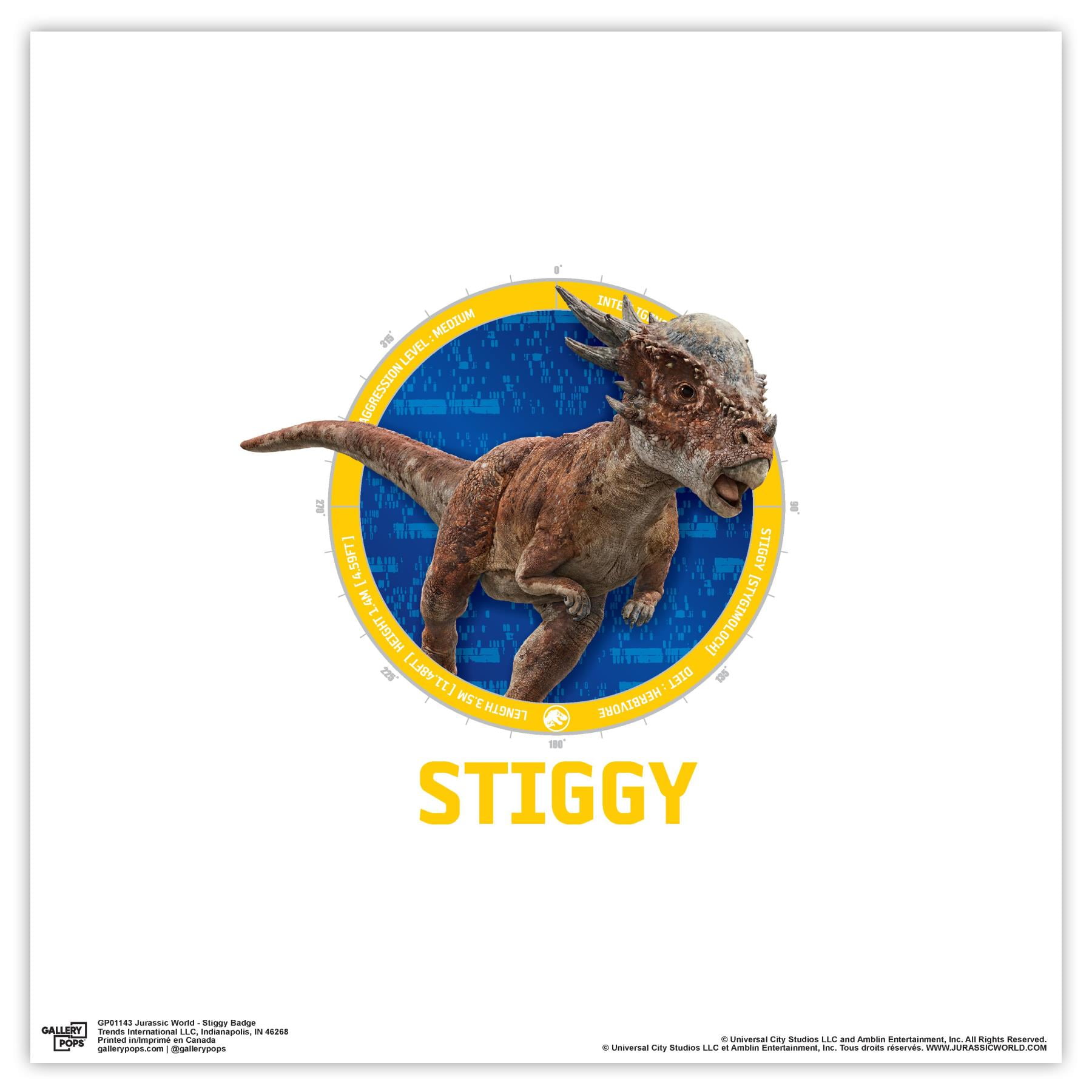 Gallery Pops Jurassic World - Stiggy Badge Wall Art, Unframed Version ...