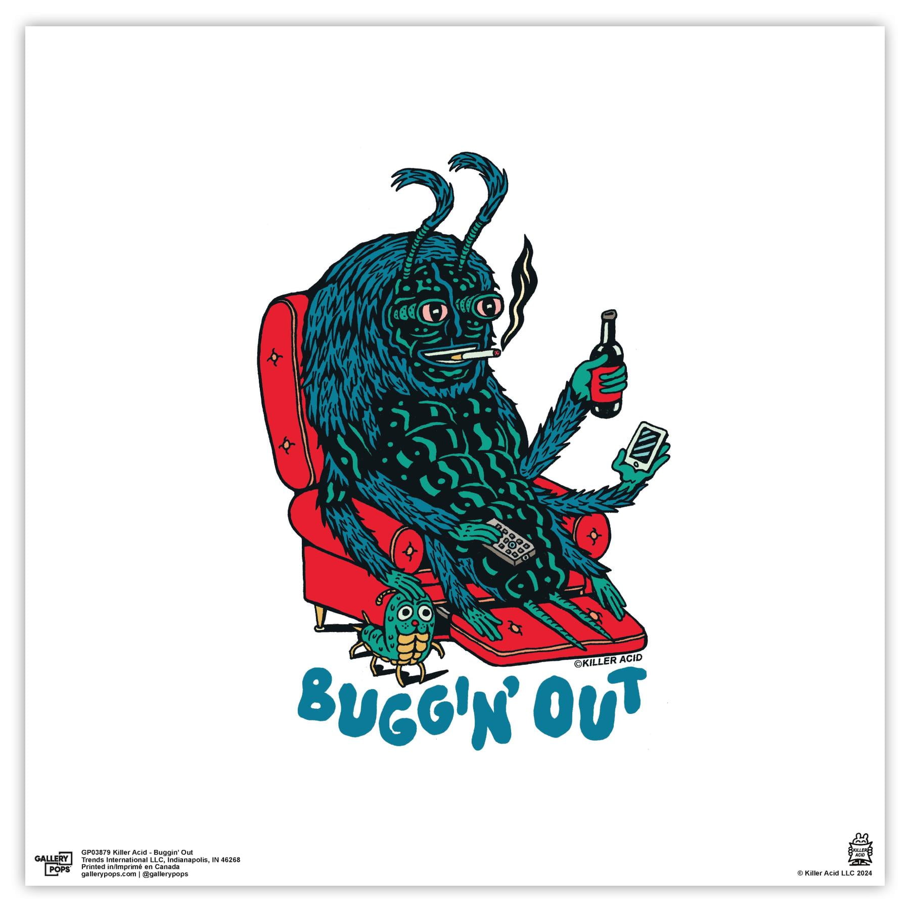 Gallery Pops Killer Acid - Buggin' Out Wall Art, Unframed Version, 12 ...