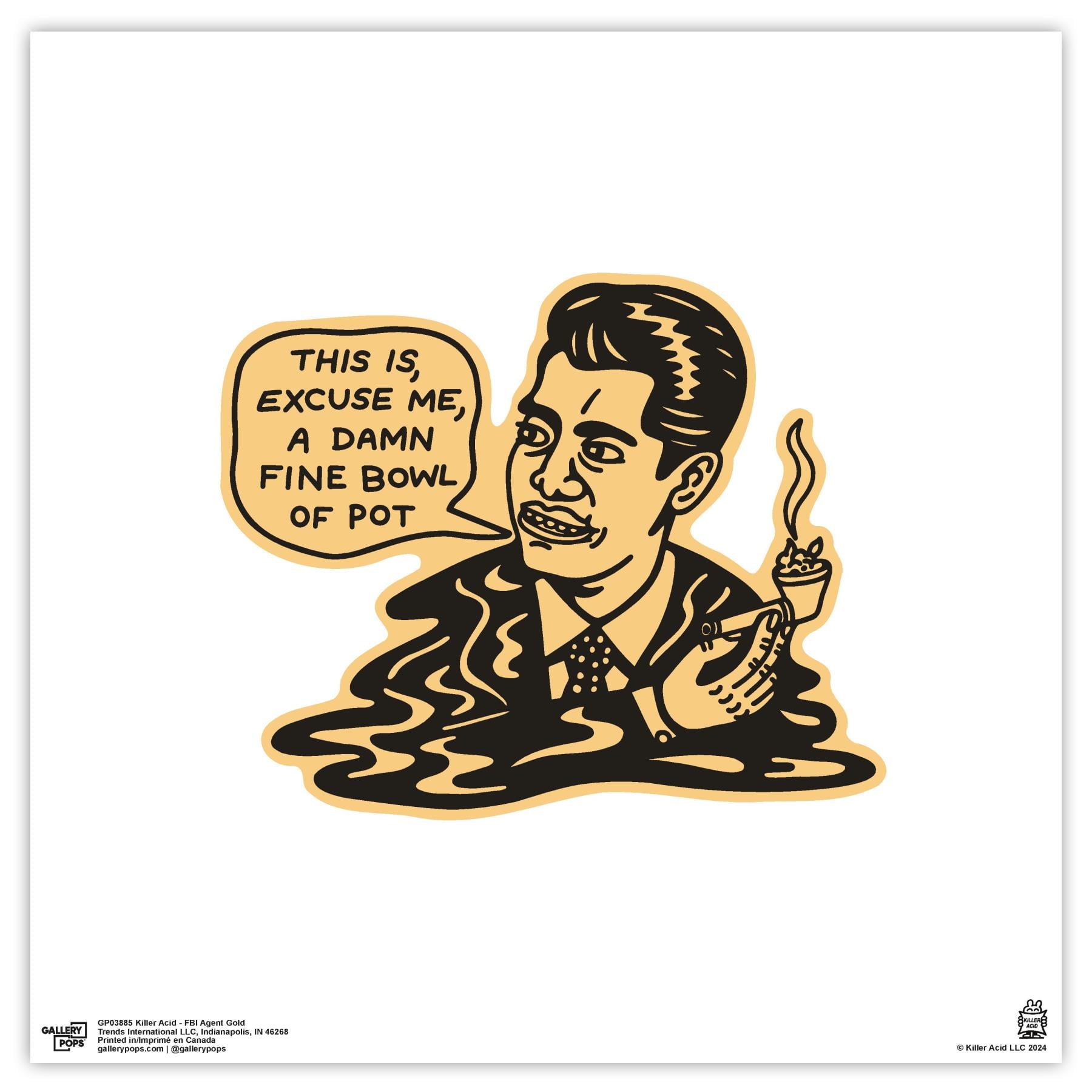 Gallery Pops Killer Acid - FBI Agent Gold Wall Art, Unframed Version ...