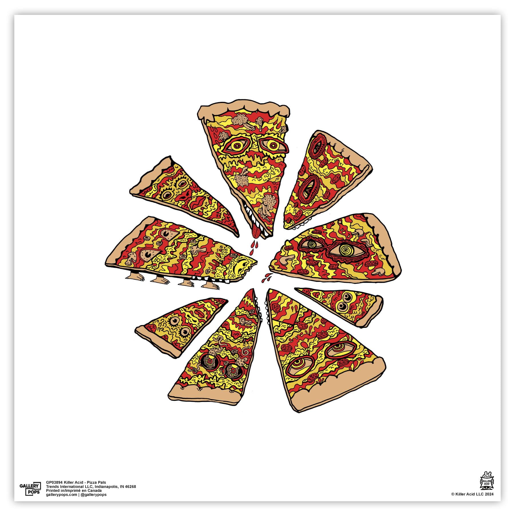 Gallery Pops Killer Acid - Pizza Pals Wall Art, Unframed Version, 12" x ...