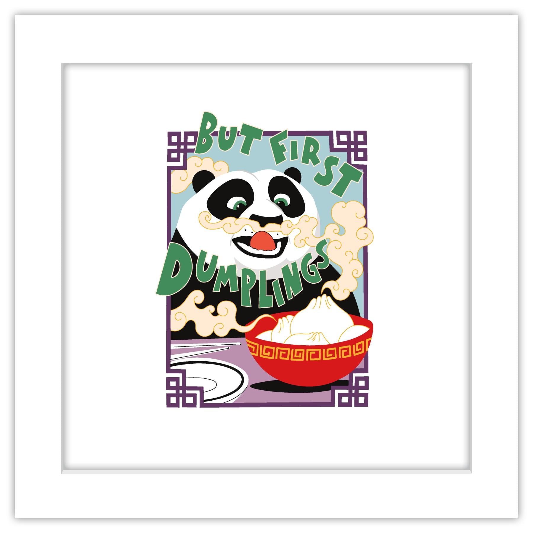 Gallery Pops Kung Fu Panda 4 - Po But First Dumplings Wall Art, White ...