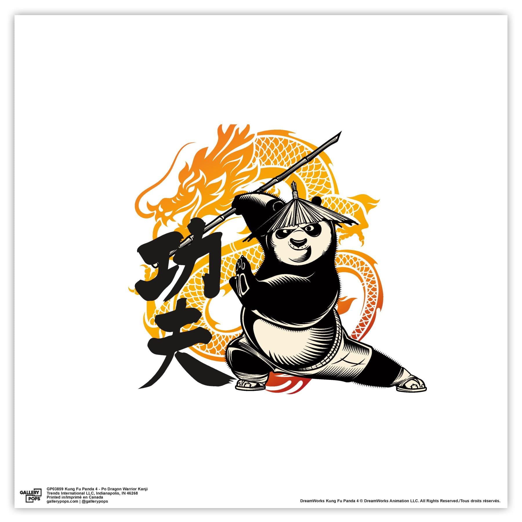 Gallery Pops Kung Fu Panda 4 - Po Dragon Warrior Kanji Wall Art ...