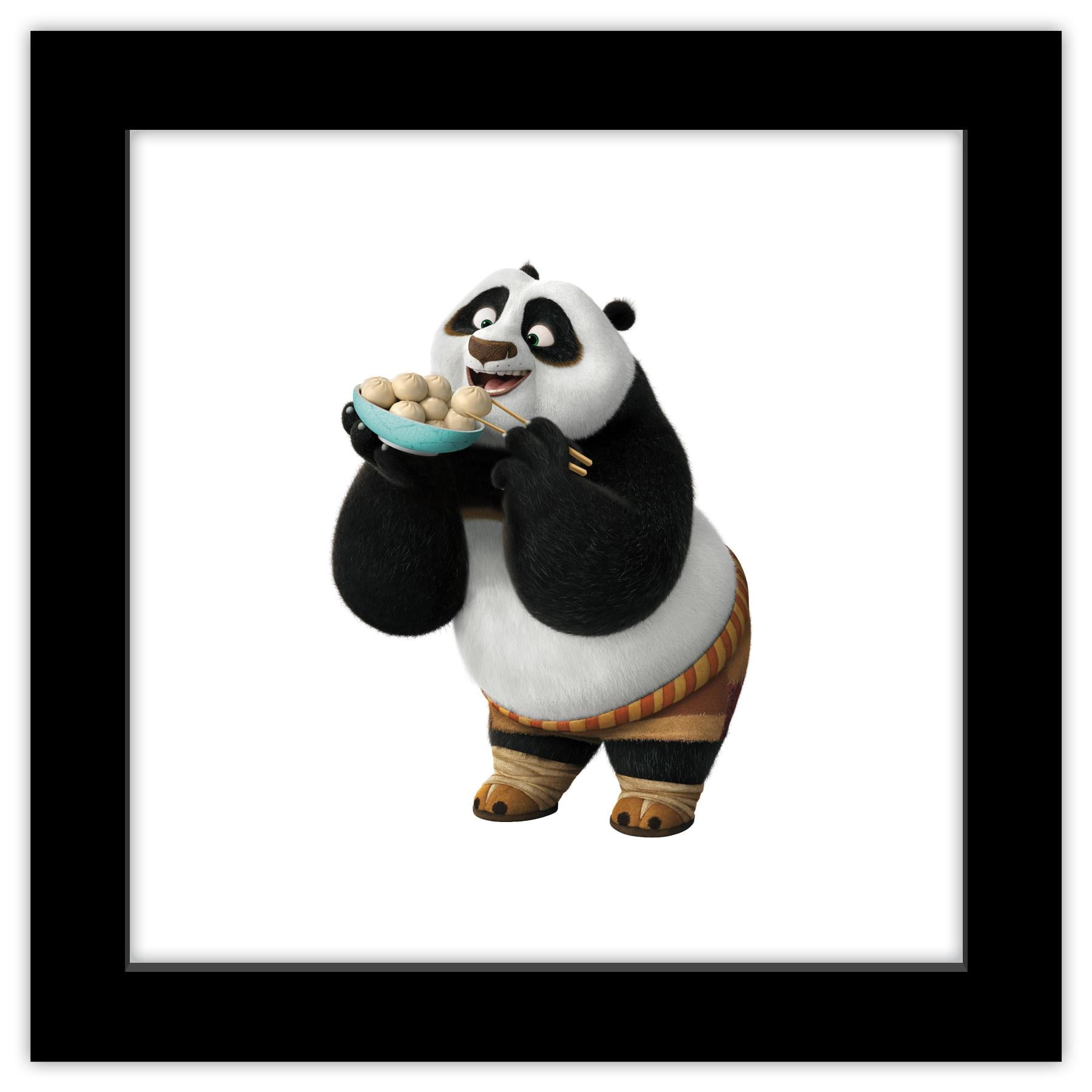 Gallery Pops Kung Fu Panda 4 - Po Dumplings Wall Art, Black Framed ...