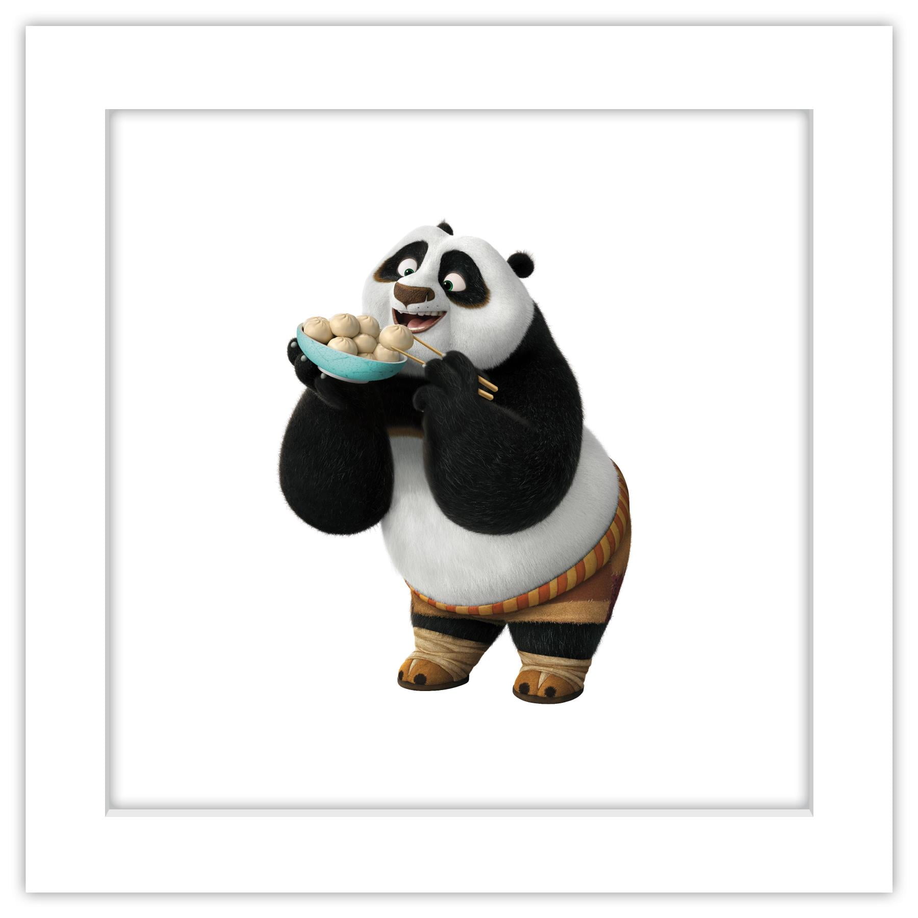 Gallery Pops Kung Fu Panda 4 - Po Dumplings Wall Art, White Framed ...