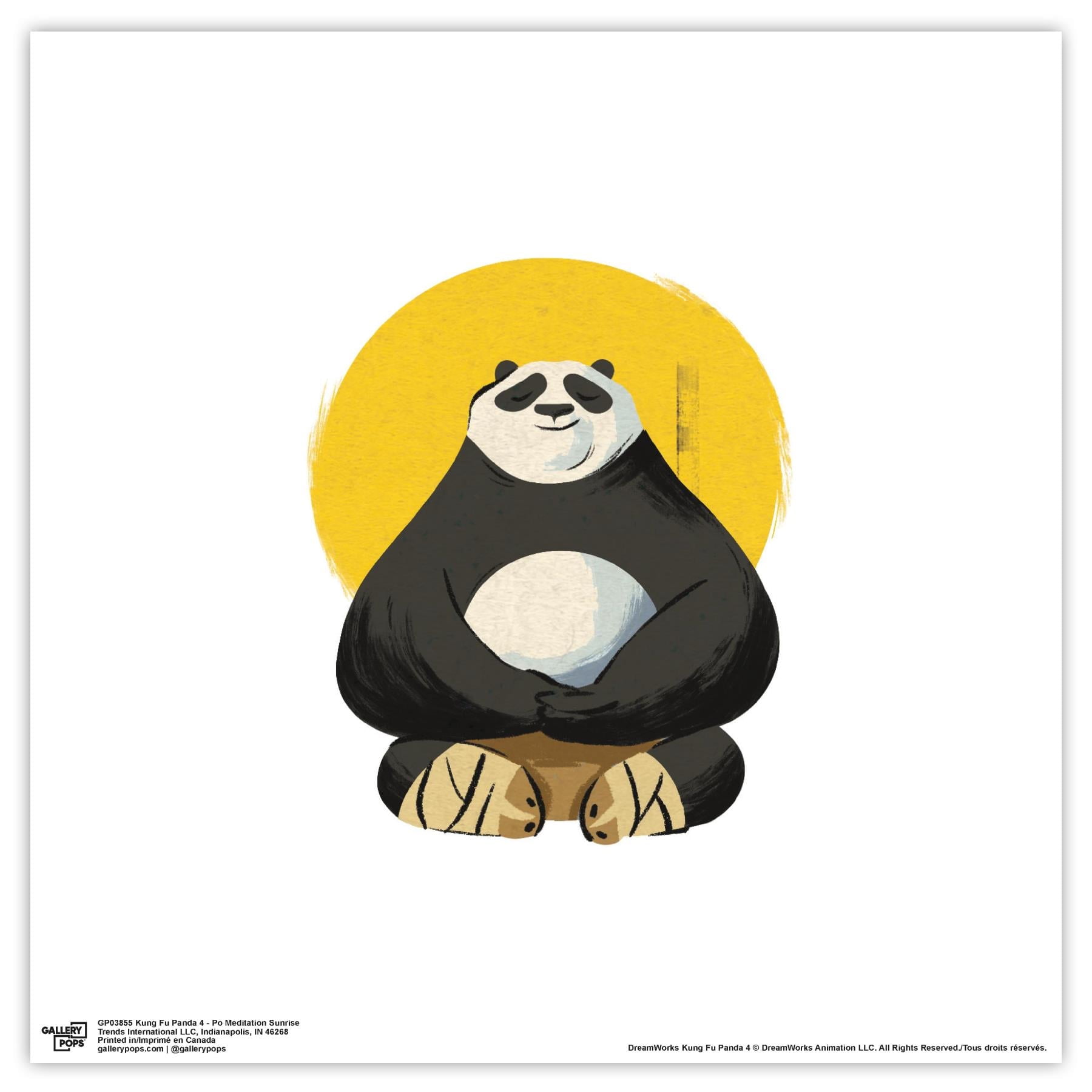 Gallery Pops Kung Fu Panda 4 - Po Meditation Sunrise Wall Art, Unframed ...