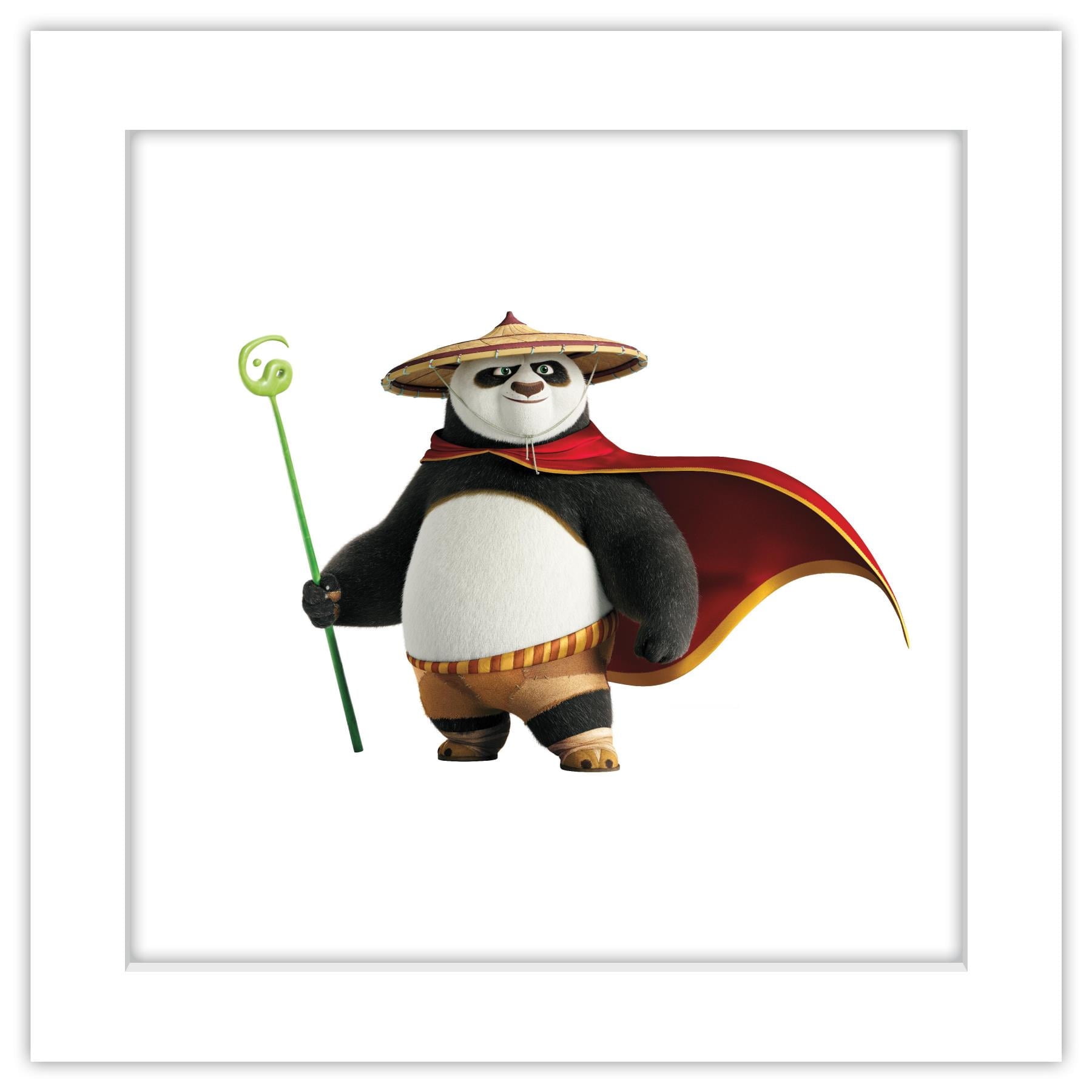 Gallery Pops Kung Fu Panda 4 - Po With Staff Wall Art, White Framed ...