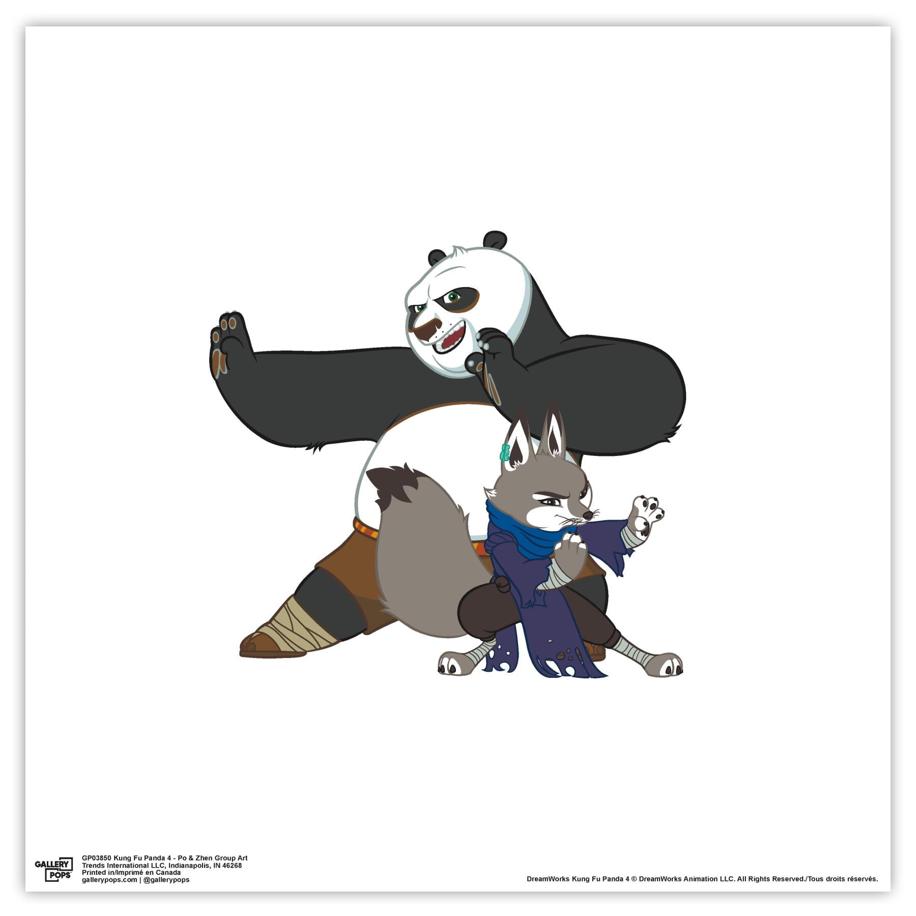 Gallery Pops Kung Fu Panda 4 - Po & Zhen Group Art Wall Art, Unframed ...