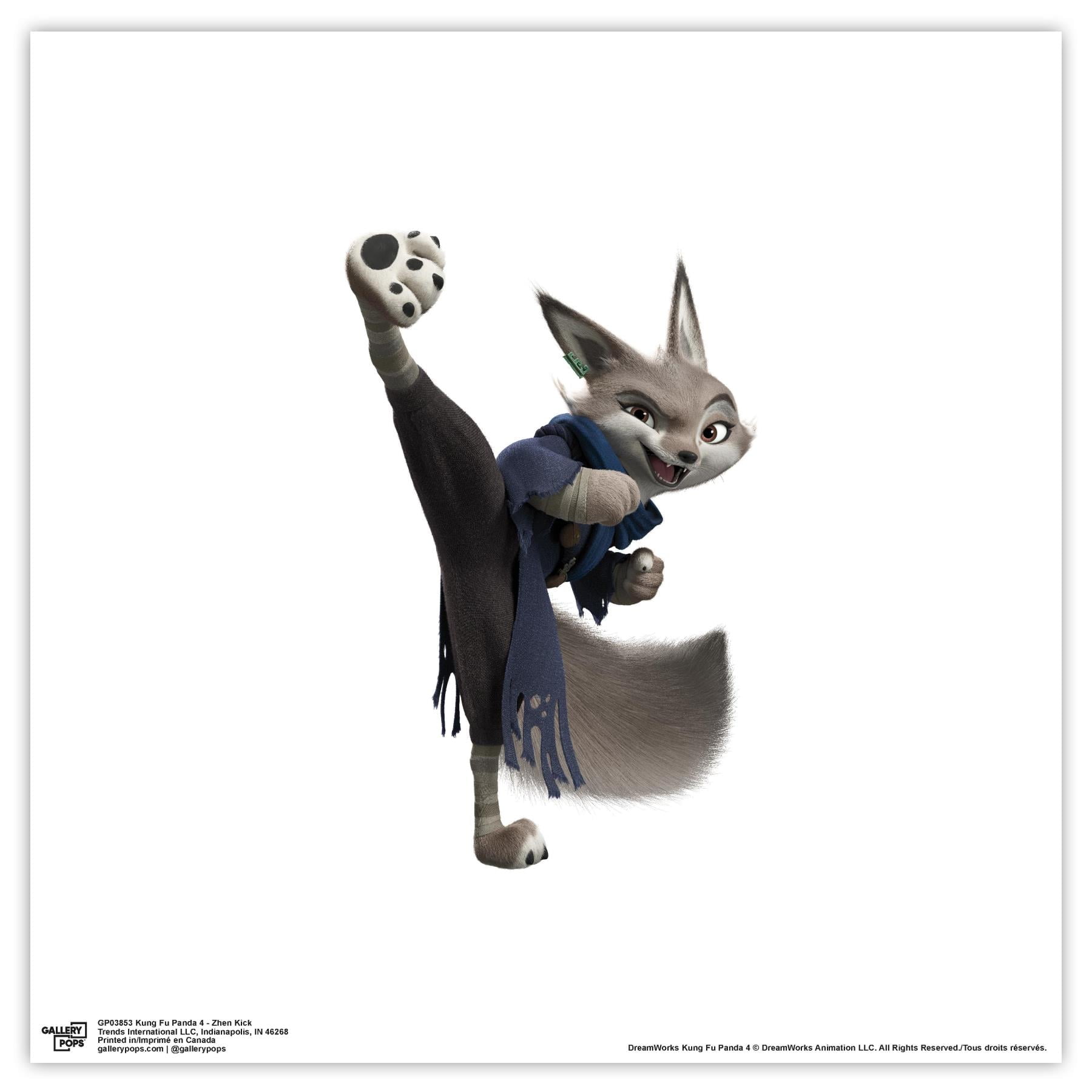 Gallery Pops Kung Fu Panda 4 - Zhen Kick Wall Art, Unframed Version, 12 ...
