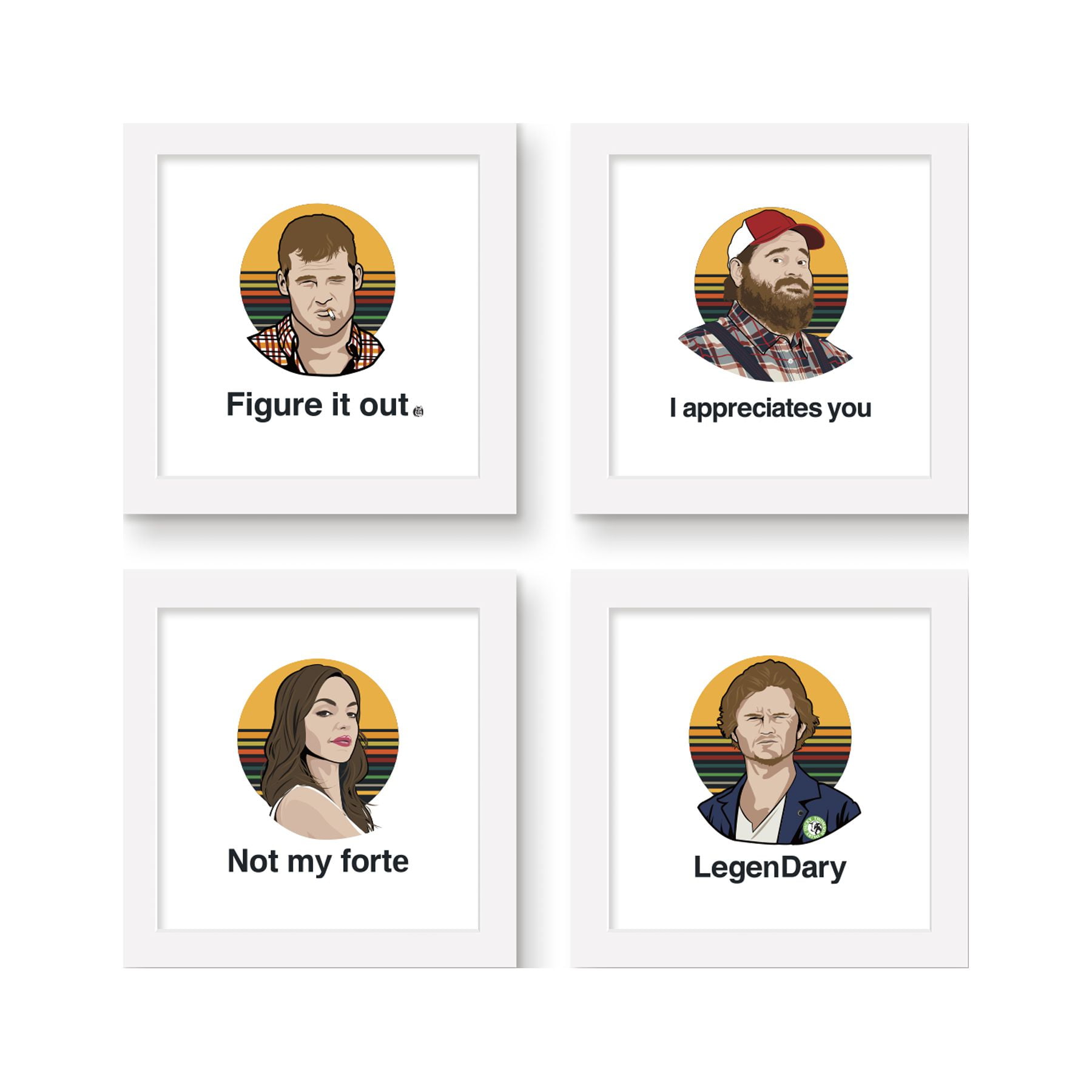 Gallery Pops Letterkenny - Character Wall Art Bundle (4-Pack) - Walmart.com
