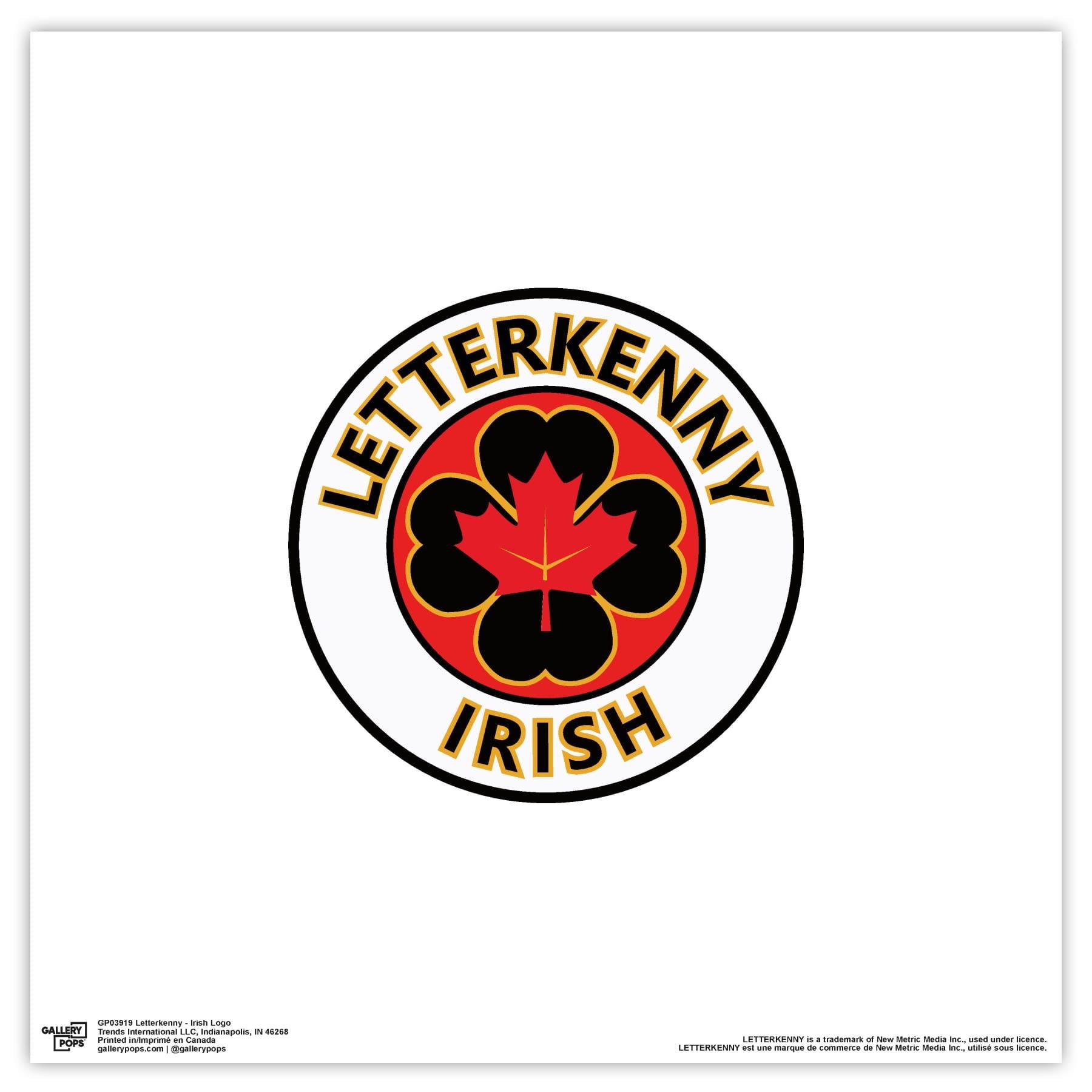 Gallery Pops Letterkenny - Irish Logo Wall Art, Unframed Version, 12" x ...
