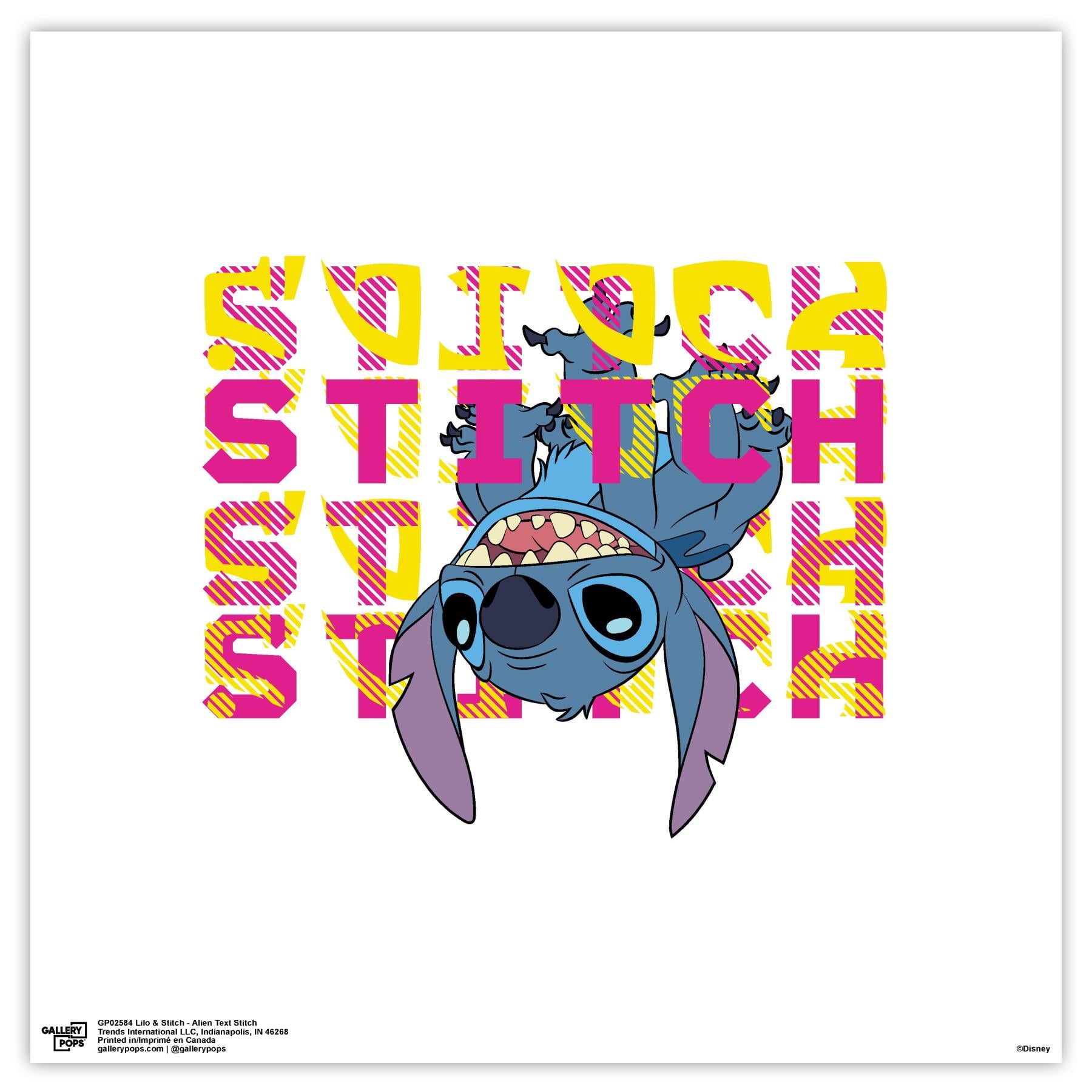 Gallery Pops Lilo & Stitch - Alien Text Stitch Wall Art, Unframed ...