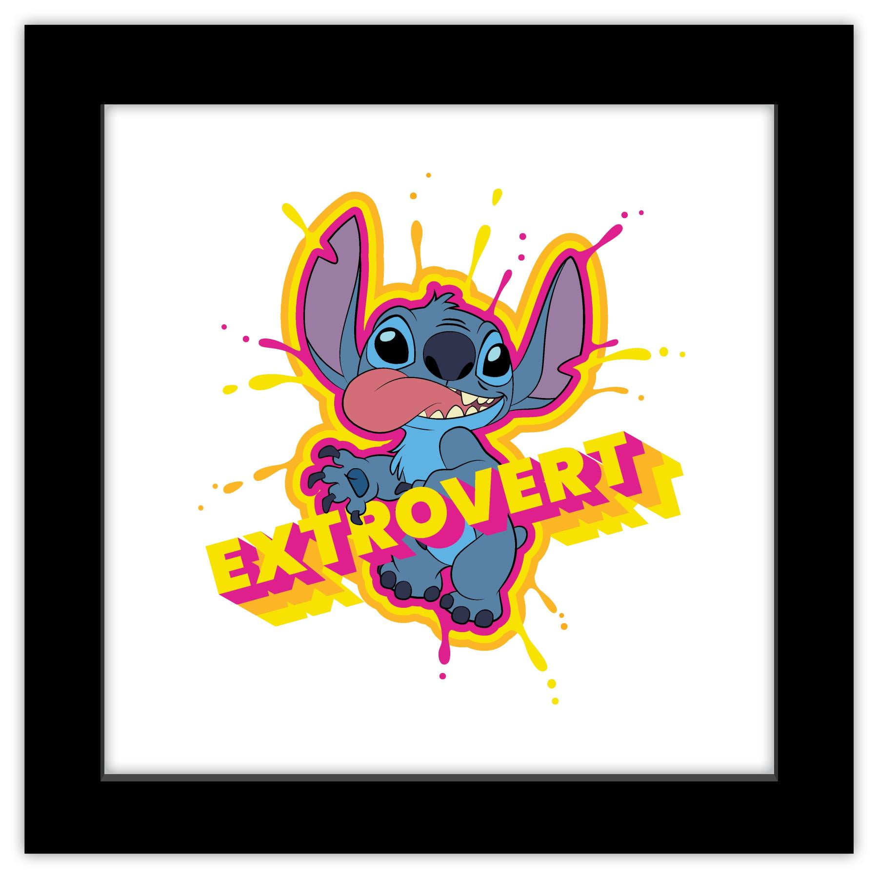 Gallery Pops Lilo & Stitch - Extrovert Wall Art, Black Framed Version ...