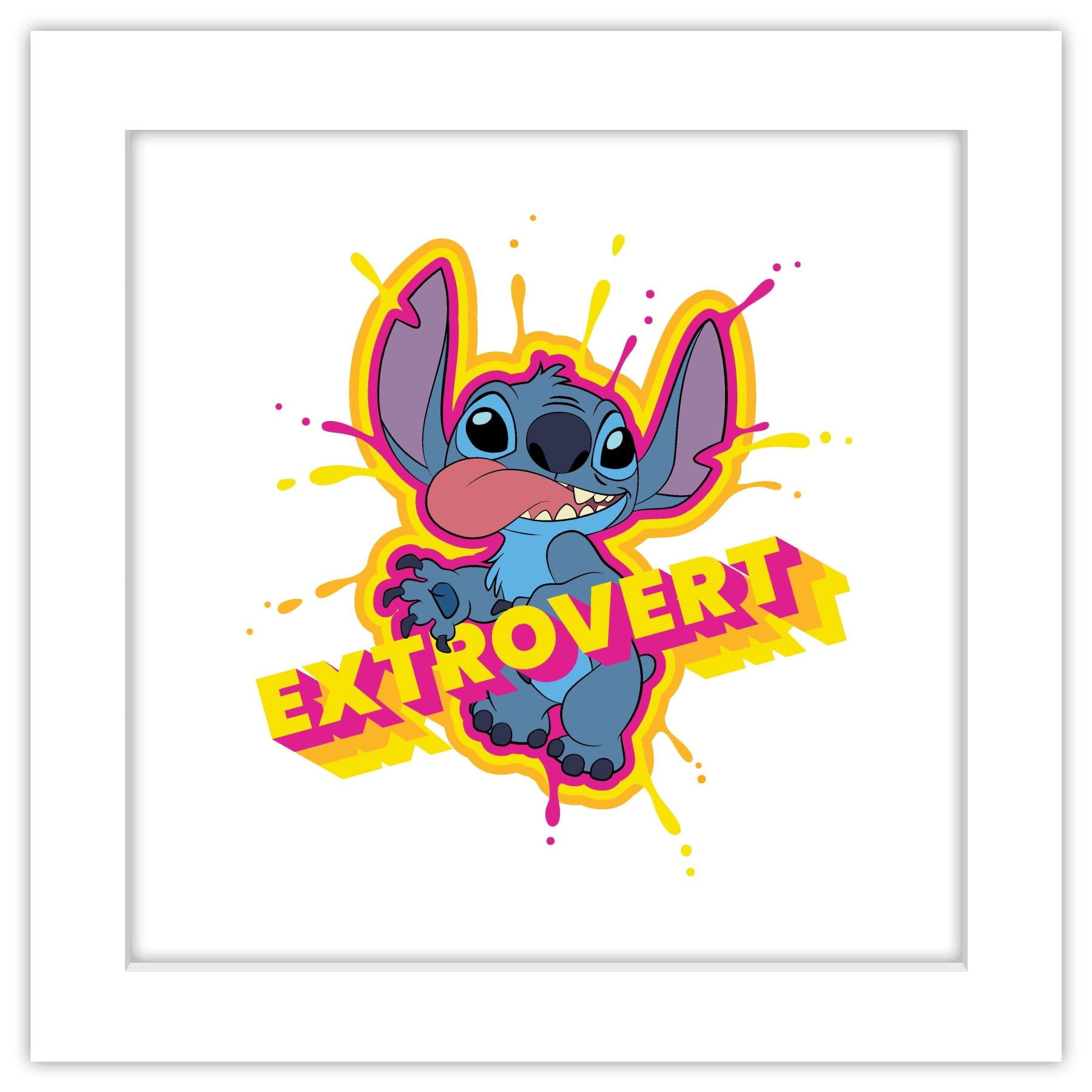 Gallery Pops Lilo & Stitch - Extrovert Wall Art, White Framed Version ...
