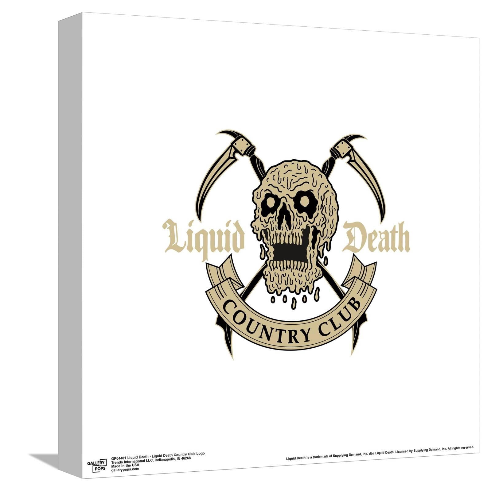 Gallery Pops Liquid Death - Liquid Death Country Club Logo Canvas Wall ...
