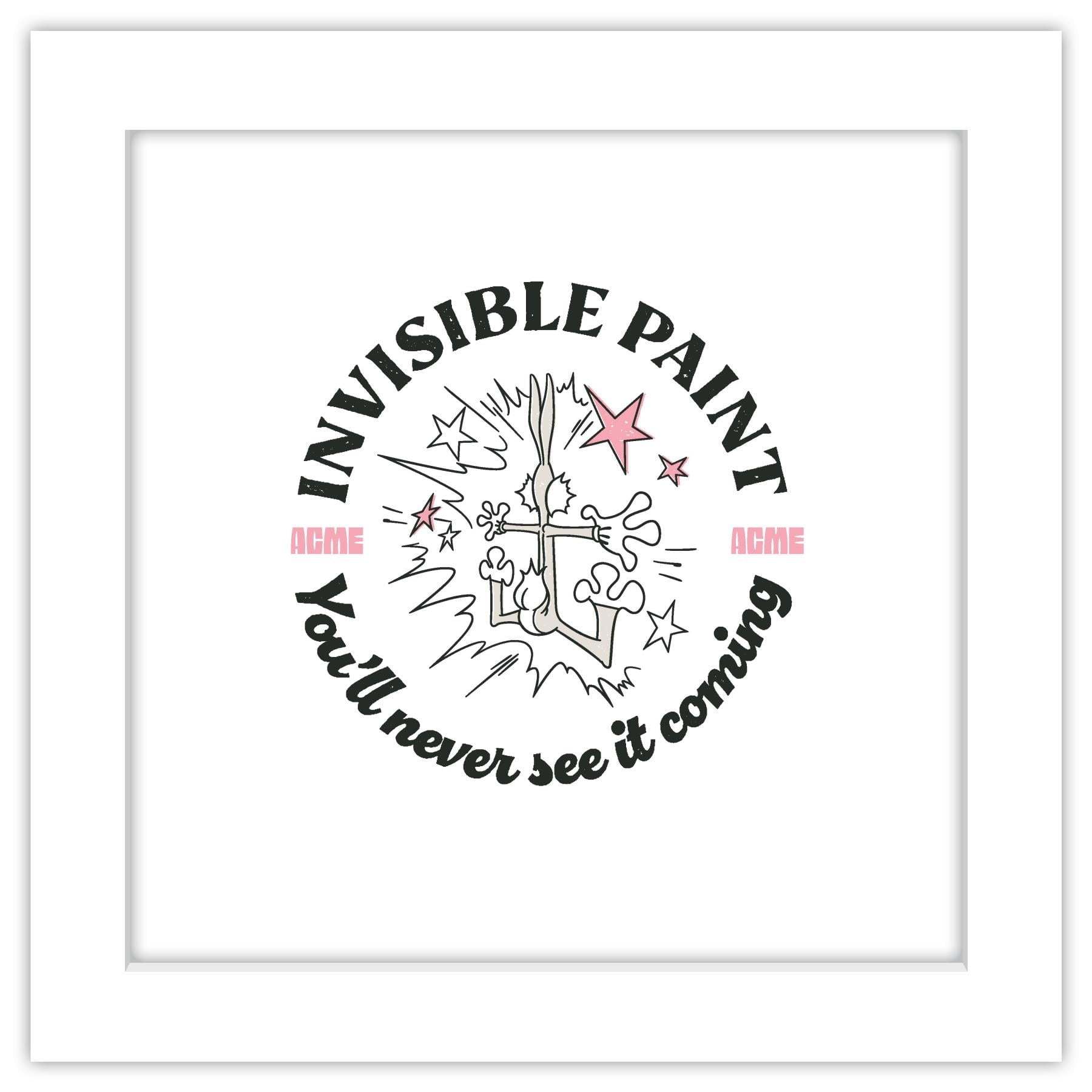 Gallery Pops Looney Tunes - ACME Invisible Paint Wall Art, White Framed ...