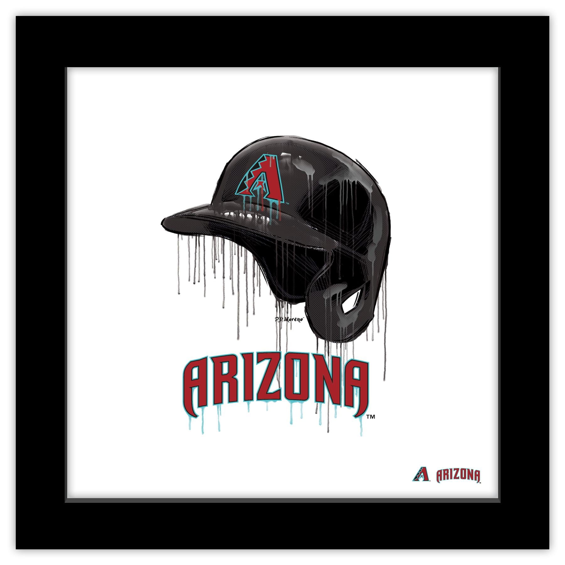 Gallery Pops MLB Arizona Diamondbacks - Drip Helmet Wall Art, Black ...