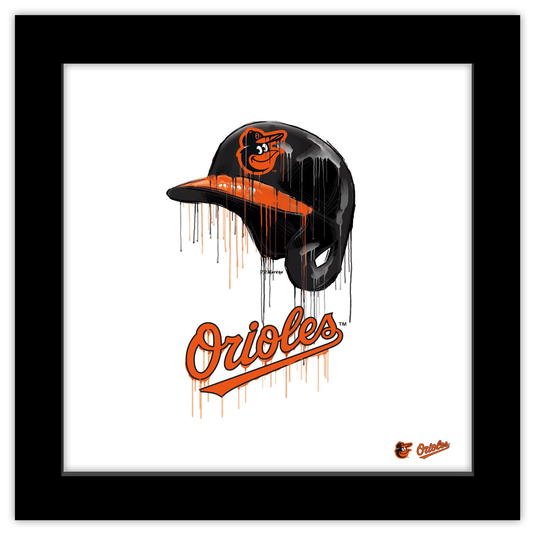 Gallery Pops MLB Baltimore Orioles - Drip Helmet Wall Art, Black Framed ...