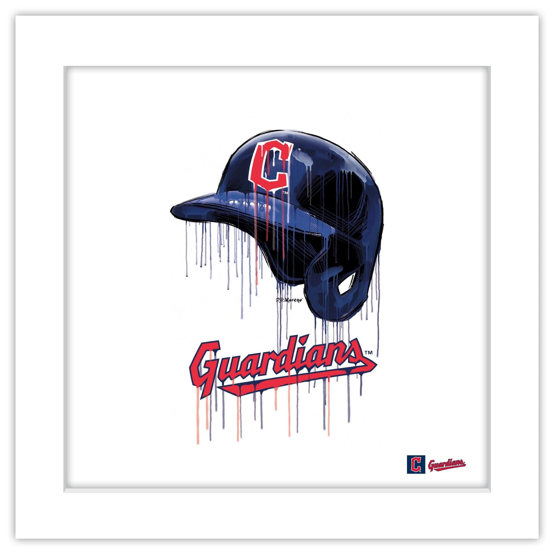 Gallery Pops MLB Cleveland Guardians - Drip Helmet Wall Art, White ...