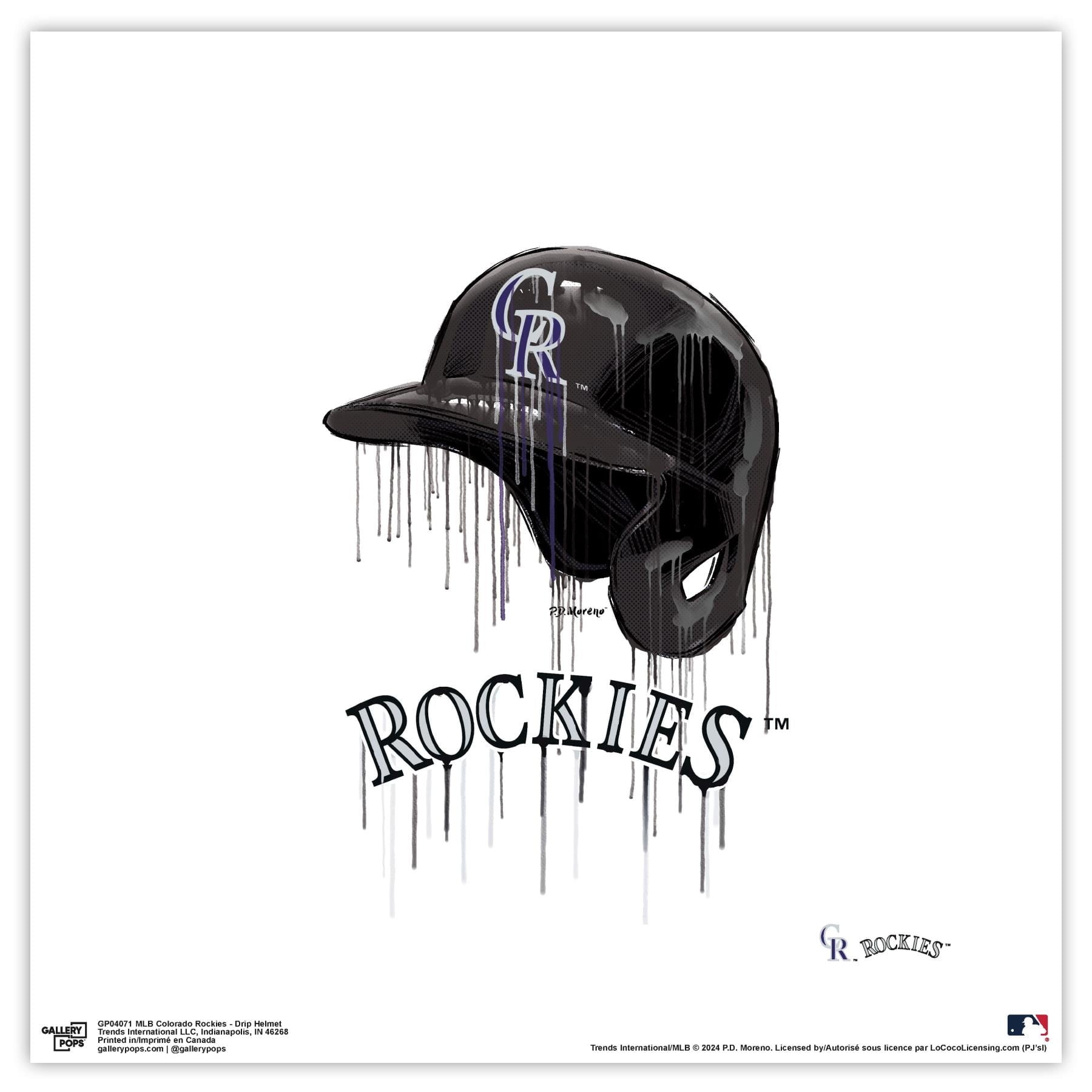 Gallery Pops MLB Colorado Rockies - Drip Helmet Wall Art, Unframed ...