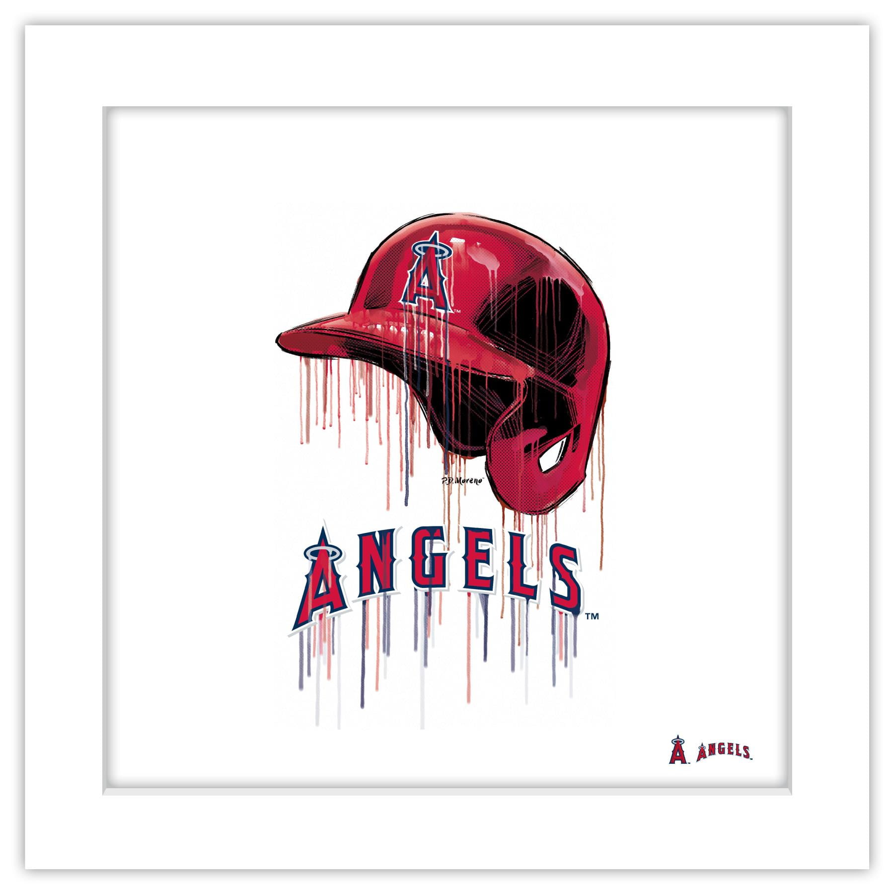 Gallery Pops MLB Los Angeles Angels - Drip Helmet Wall Art, White ...