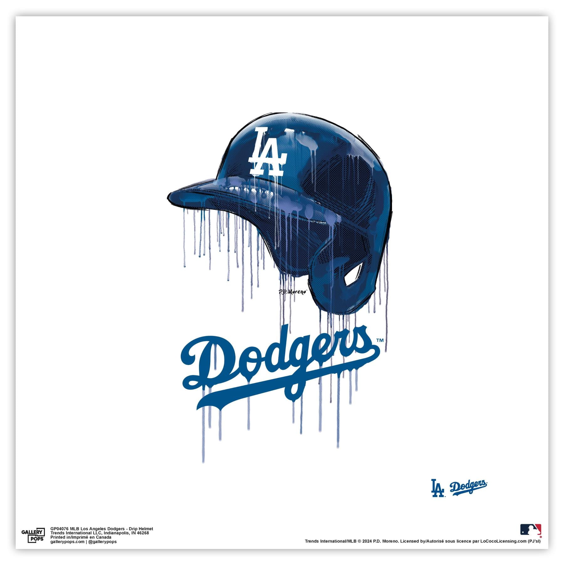 Gallery Pops MLB Los Angeles Dodgers - Drip Helmet Wall Art, Unframed ...
