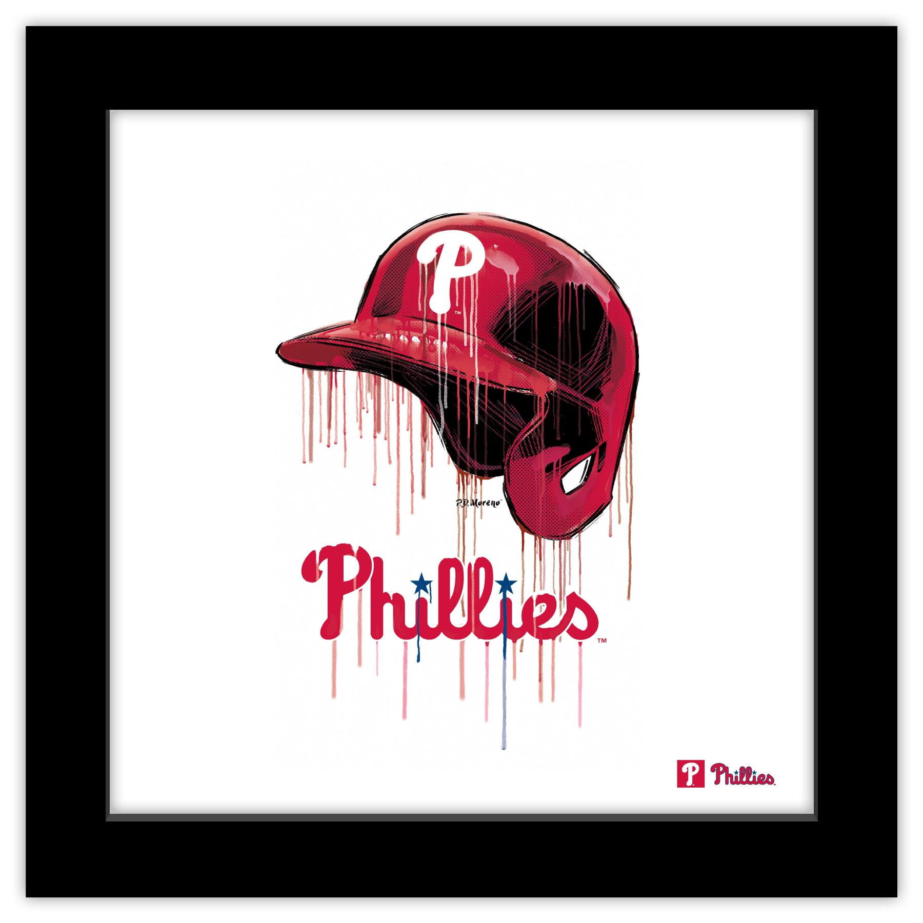 Gallery Pops MLB Philadelphia Phillies - Drip Helmet Wall Art, Black ...