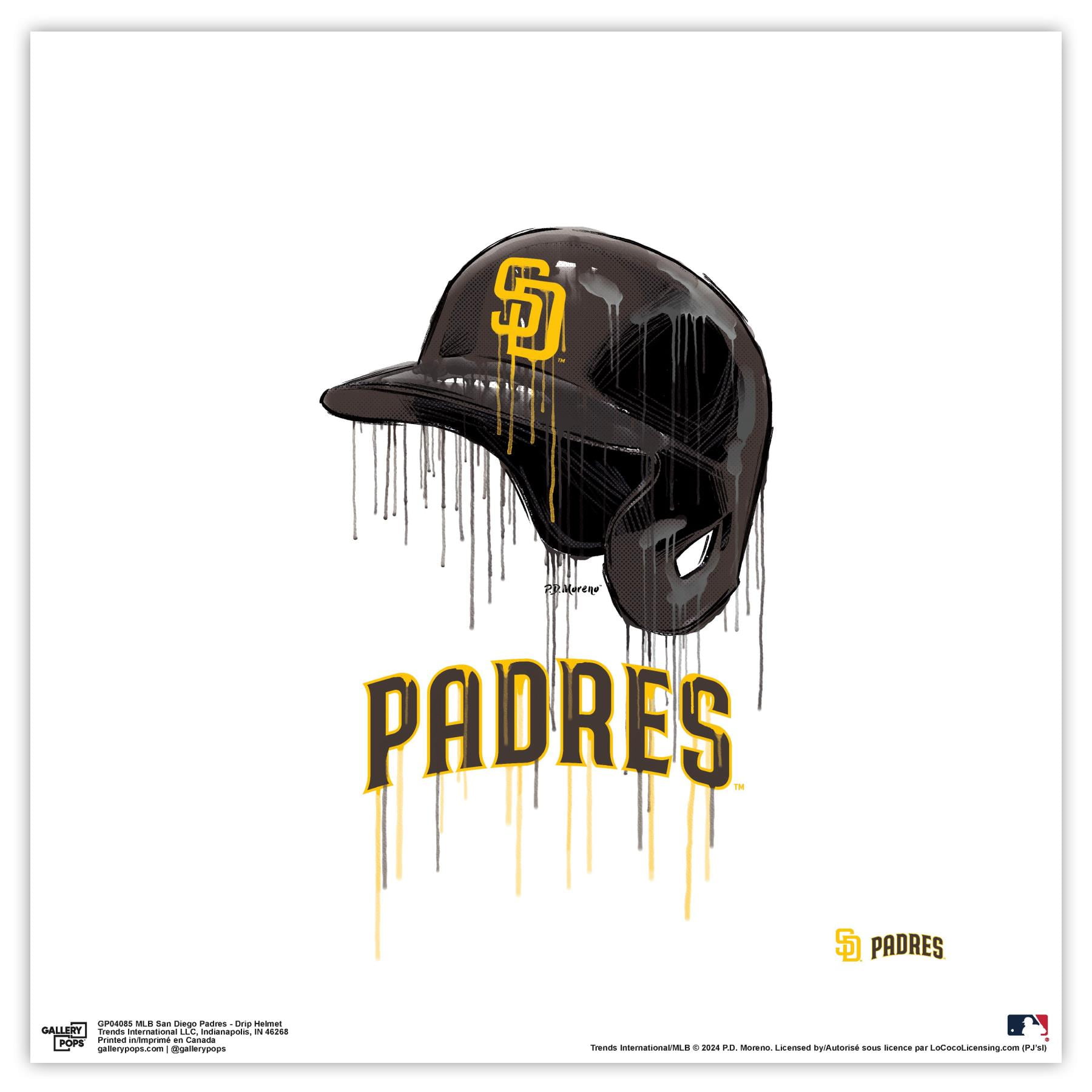 Gallery Pops MLB San Diego Padres - Drip Helmet Wall Art, Unframed ...