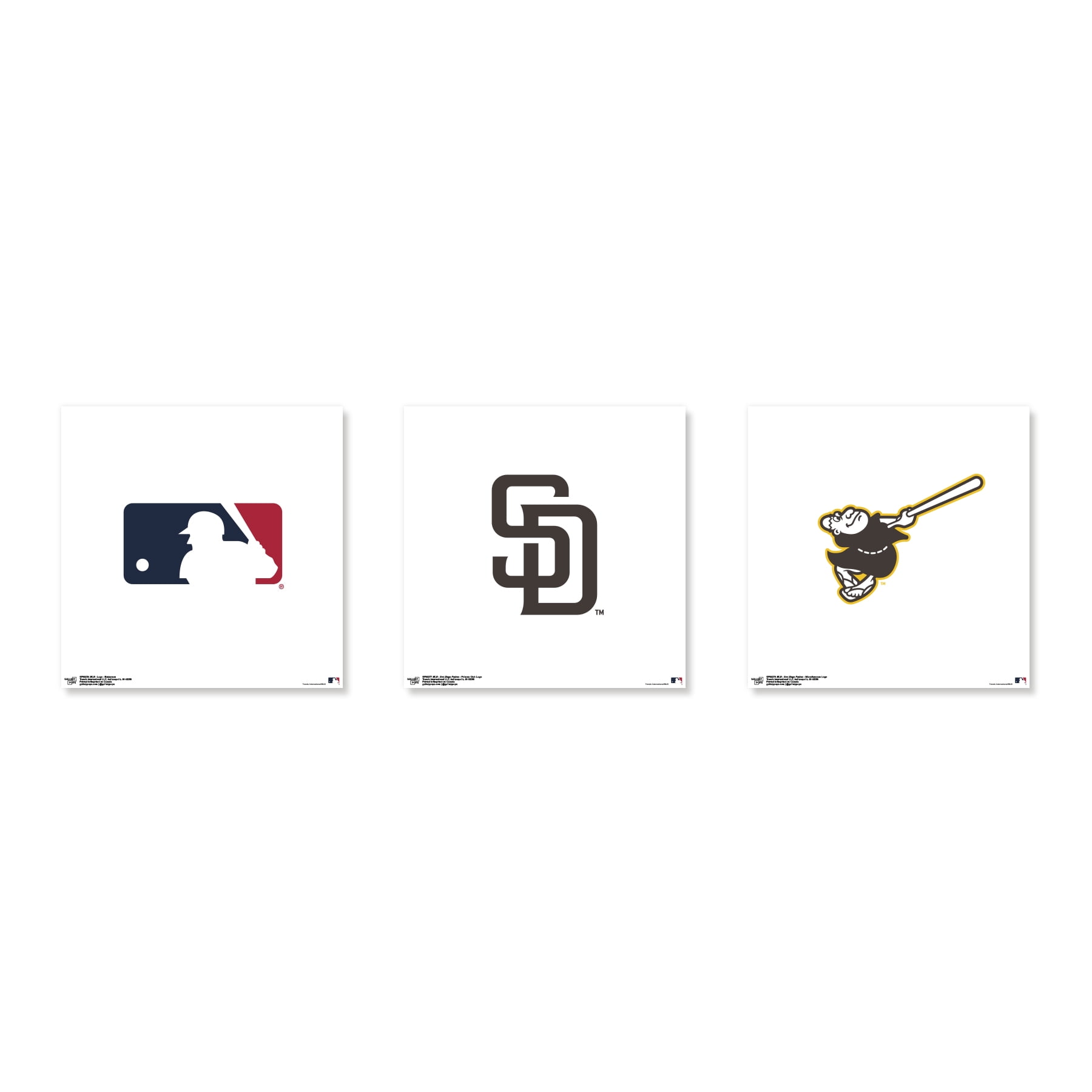 Gallery Pops MLB - San Diego Padres - Team Wall Art Bundle (3-Pack ...