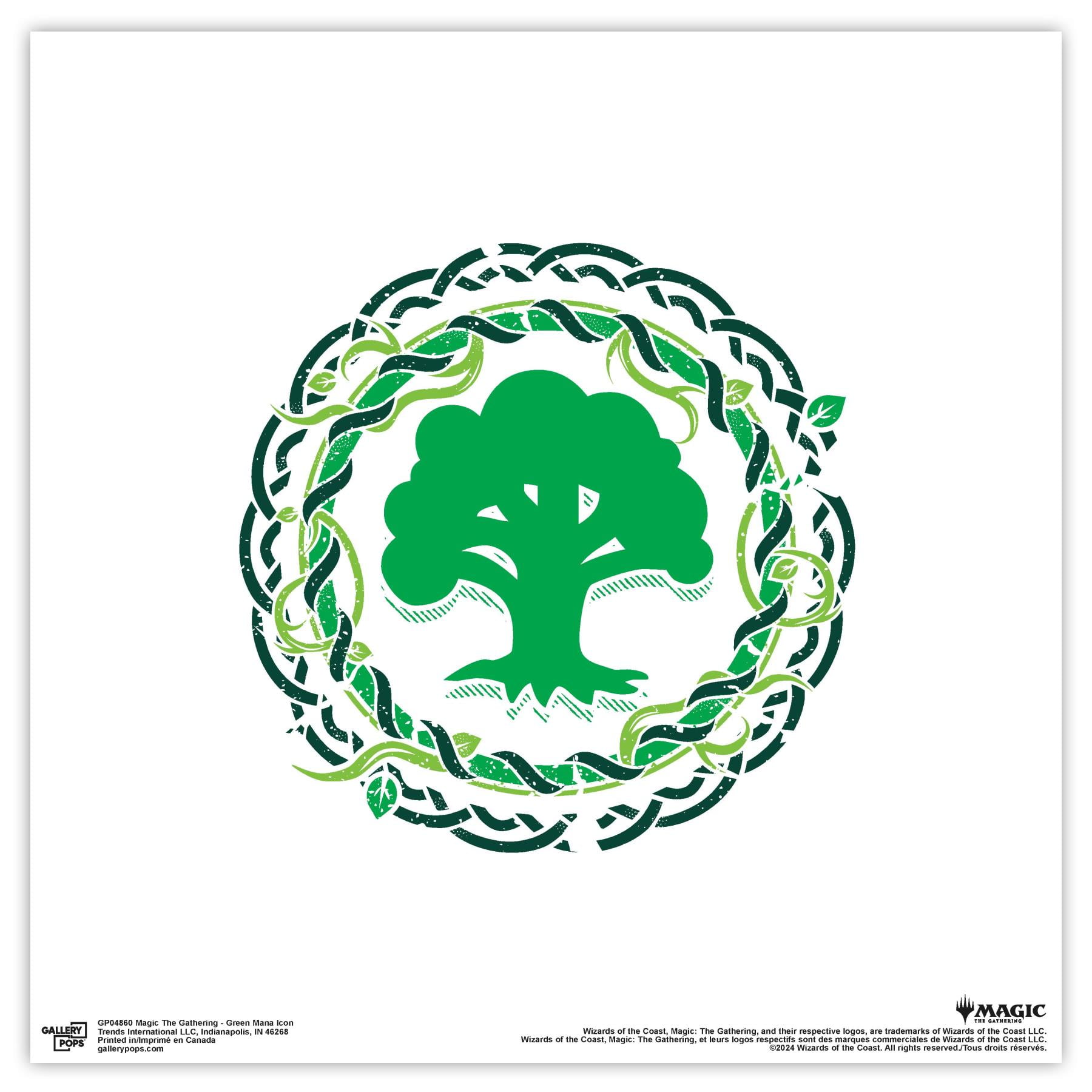 Gallery Pops Magic The Gathering - Green Mana Icon Wall Art, Unframed ...